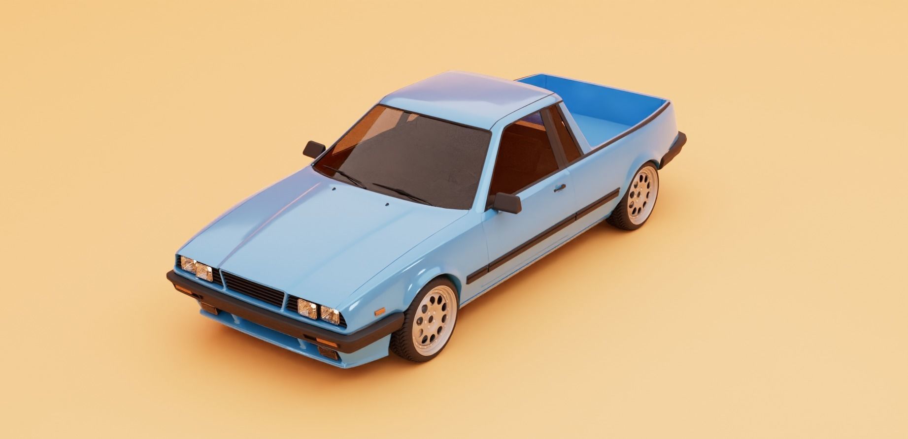 80s generic ute 3D model | CGTrader