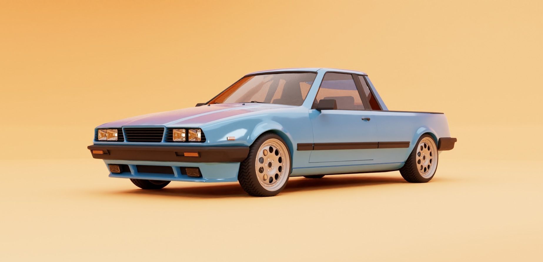 80s generic ute 3D model | CGTrader