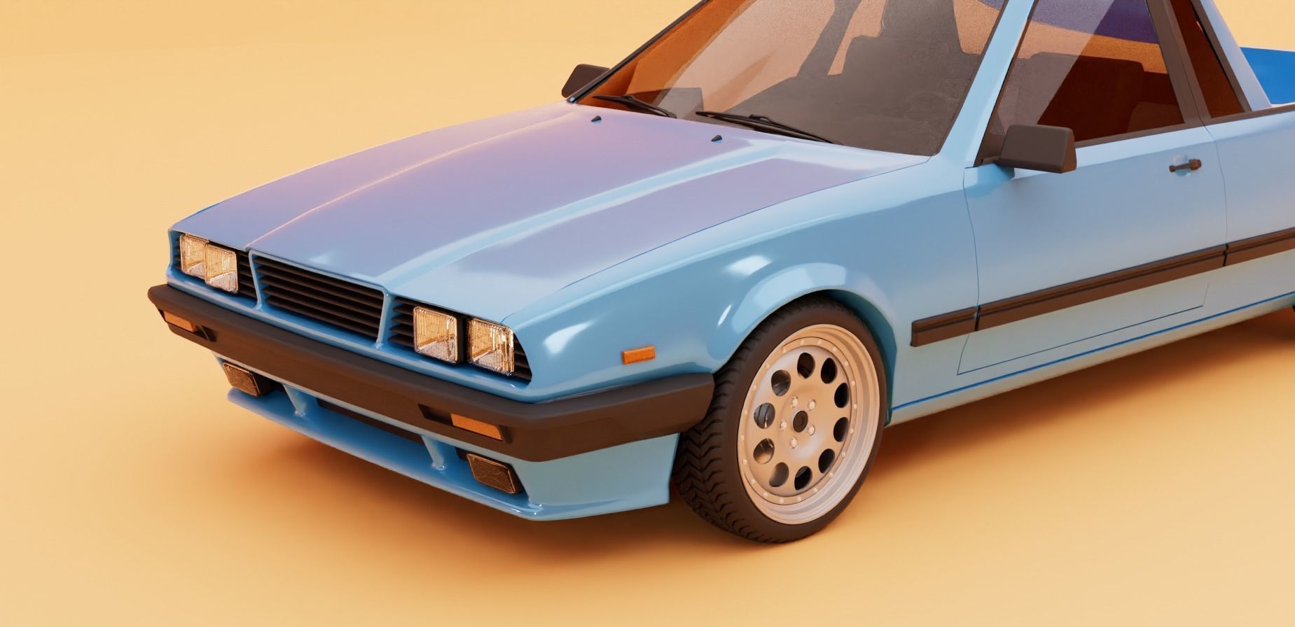 80s generic ute 3D model | CGTrader