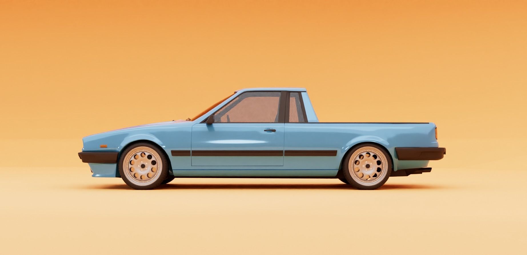 80s generic ute 3D model | CGTrader