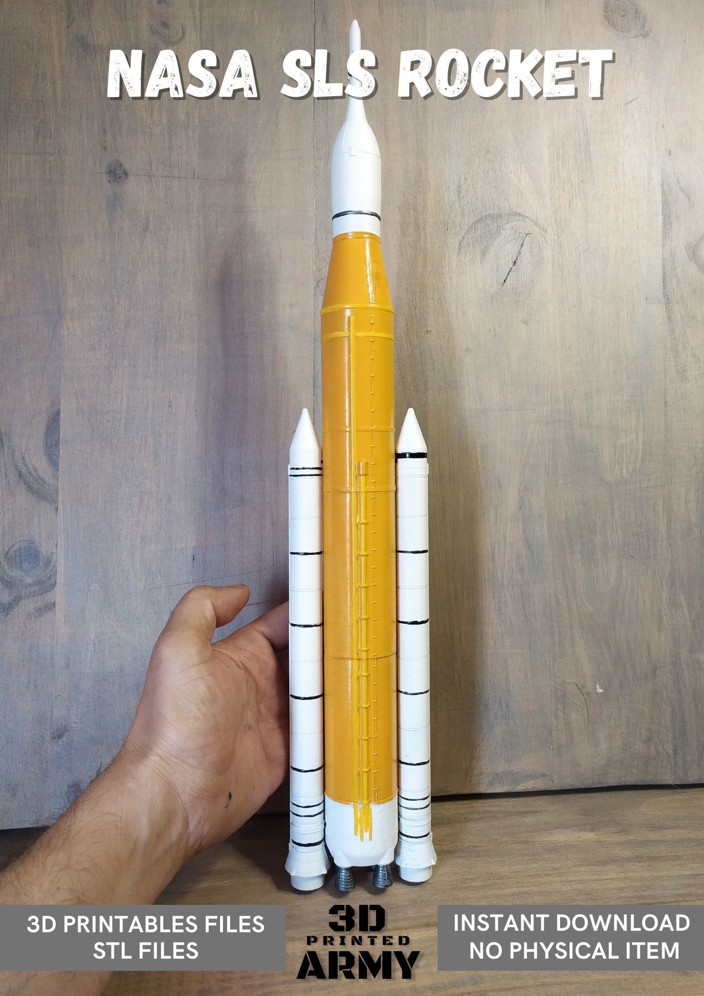 NASA SLS - STL files of the 3D printed rocket 3D model 3D printable ...