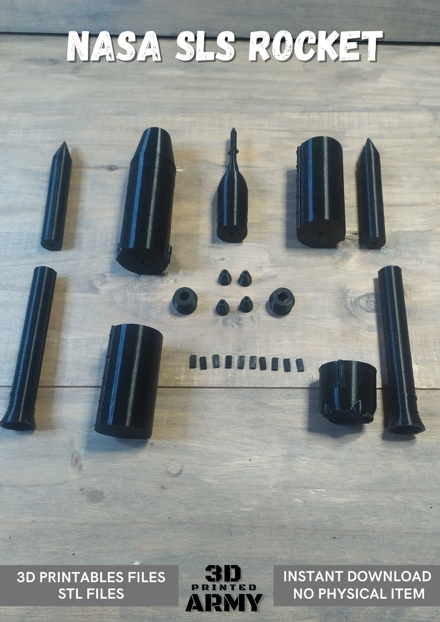 NASA SLS - STL files of the 3D printed rocket 3D model 3D printable ...