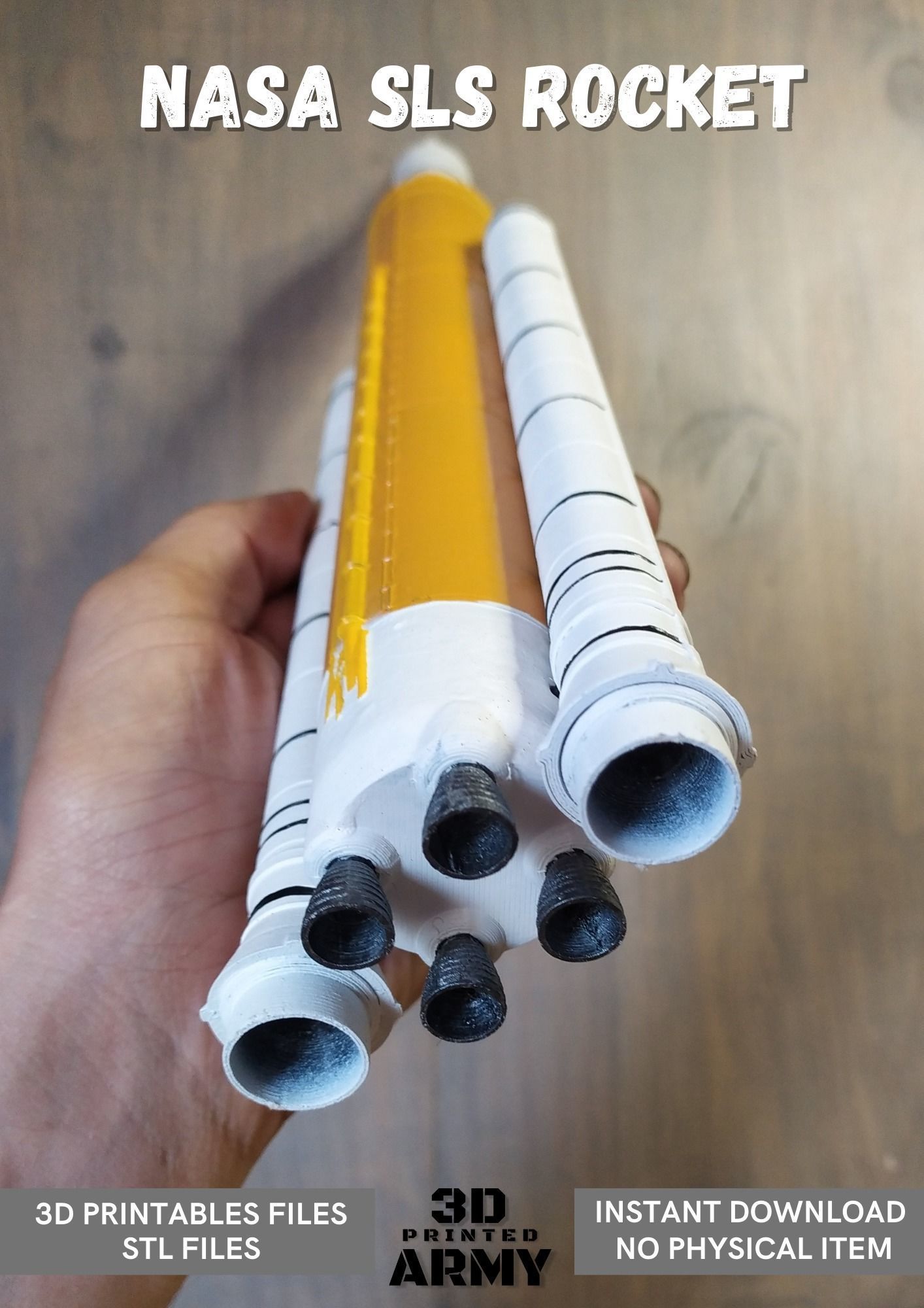 NASA SLS - STL files of the 3D printed rocket 3D model 3D printable ...