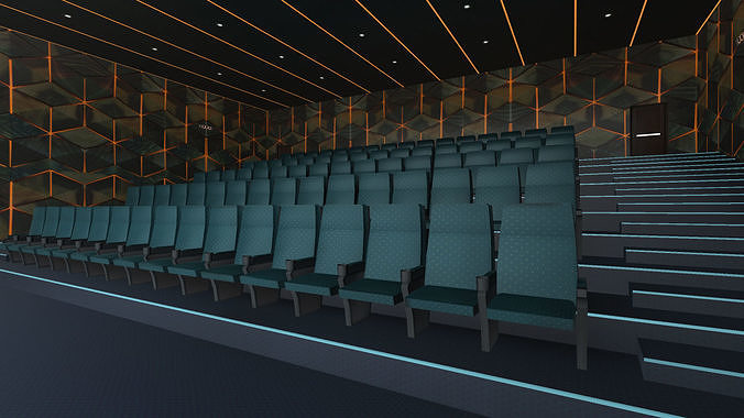 3D model Modern Cinema Hall 07 VR / AR / low-poly | CGTrader