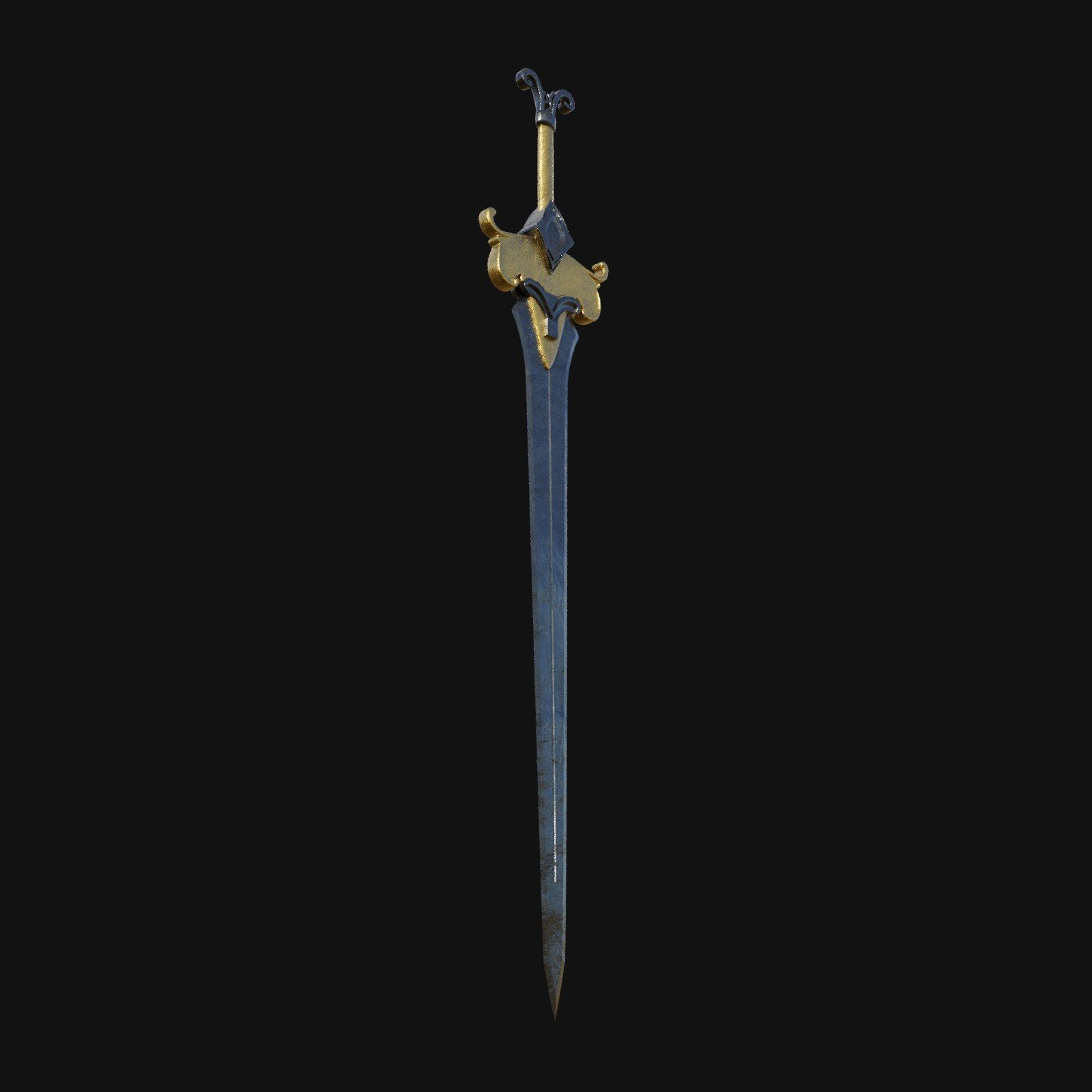 Pixel Paladin Noble 3D Model Sword for Digital Crusaders 3D model ...