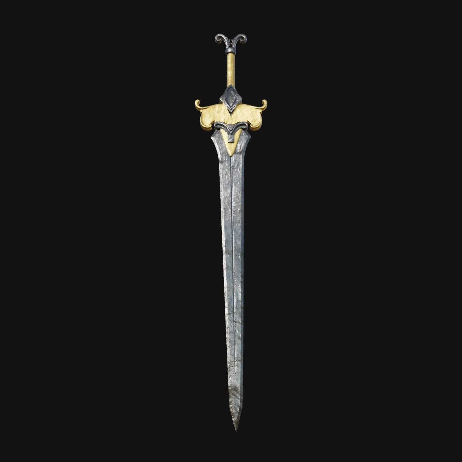 Pixel Paladin Noble 3D Model Sword for Digital Crusaders 3D model ...