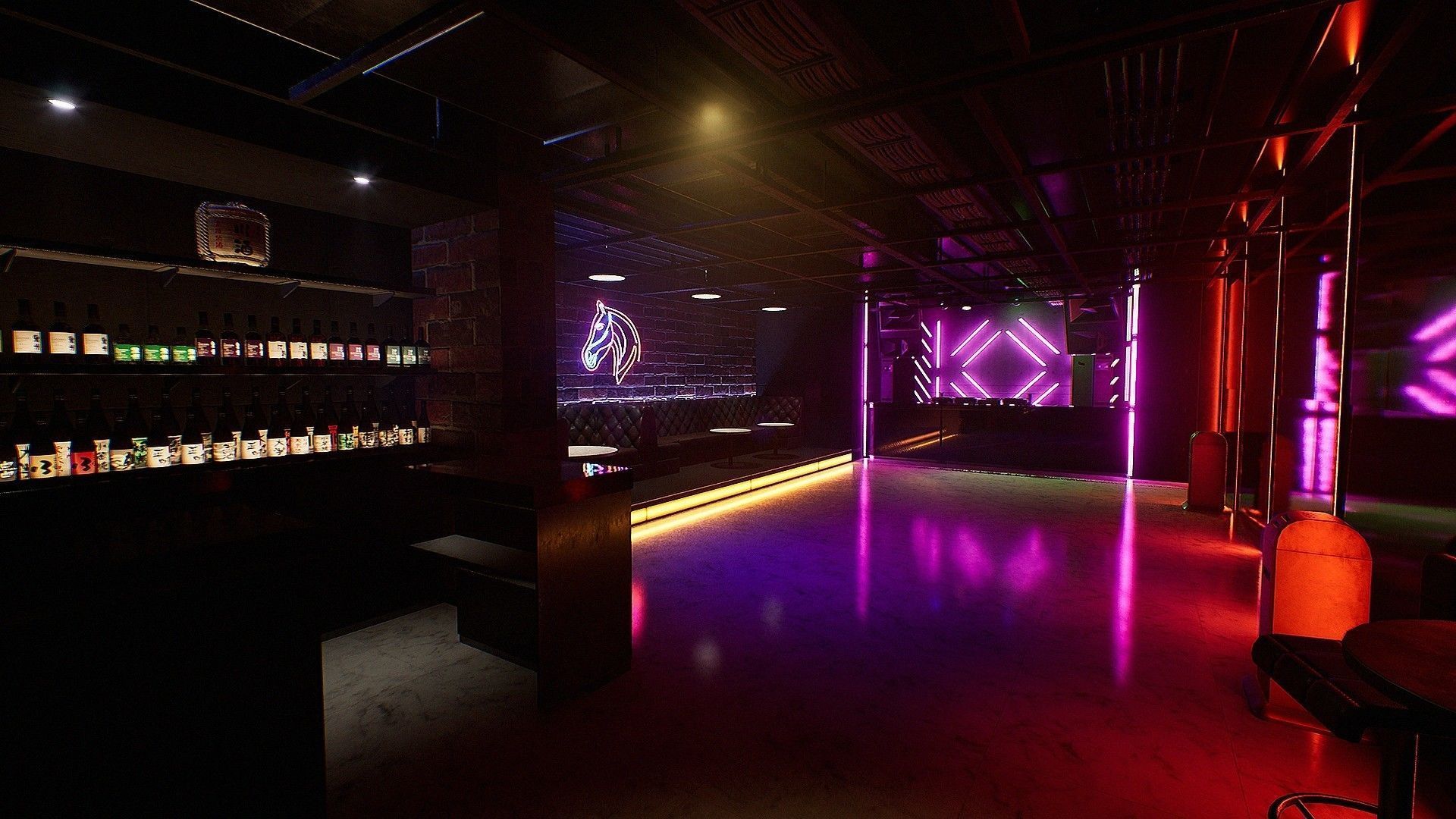 3D model Nightclub - The heart of a Japanese nightlife VR / AR / low ...