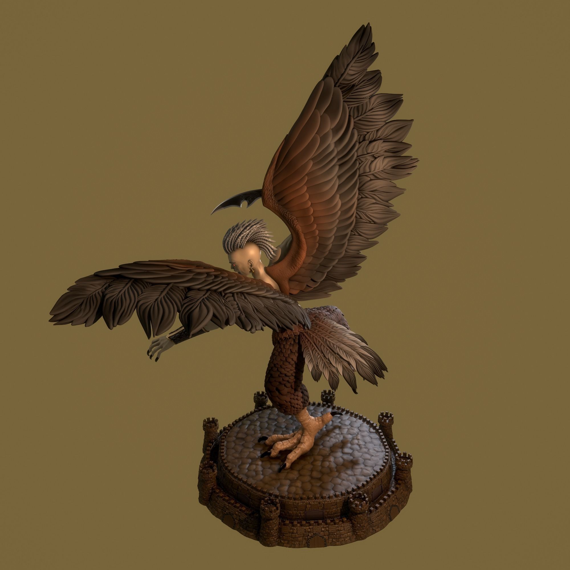 Heroes 3 Harpy Hag of Dungeon 3D model 3D printable | CGTrader