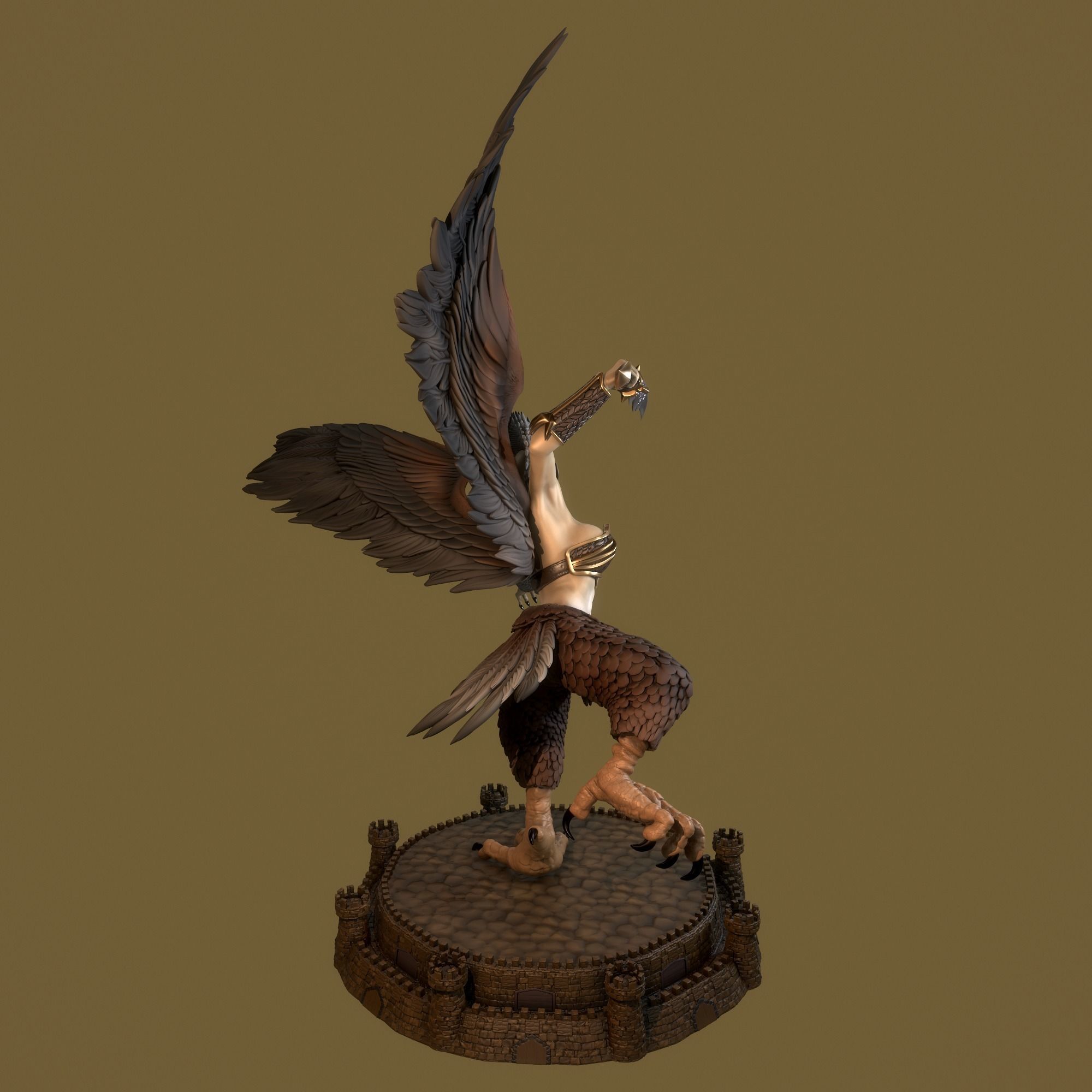 Heroes 3 Harpy Hag of Dungeon 3D model 3D printable | CGTrader