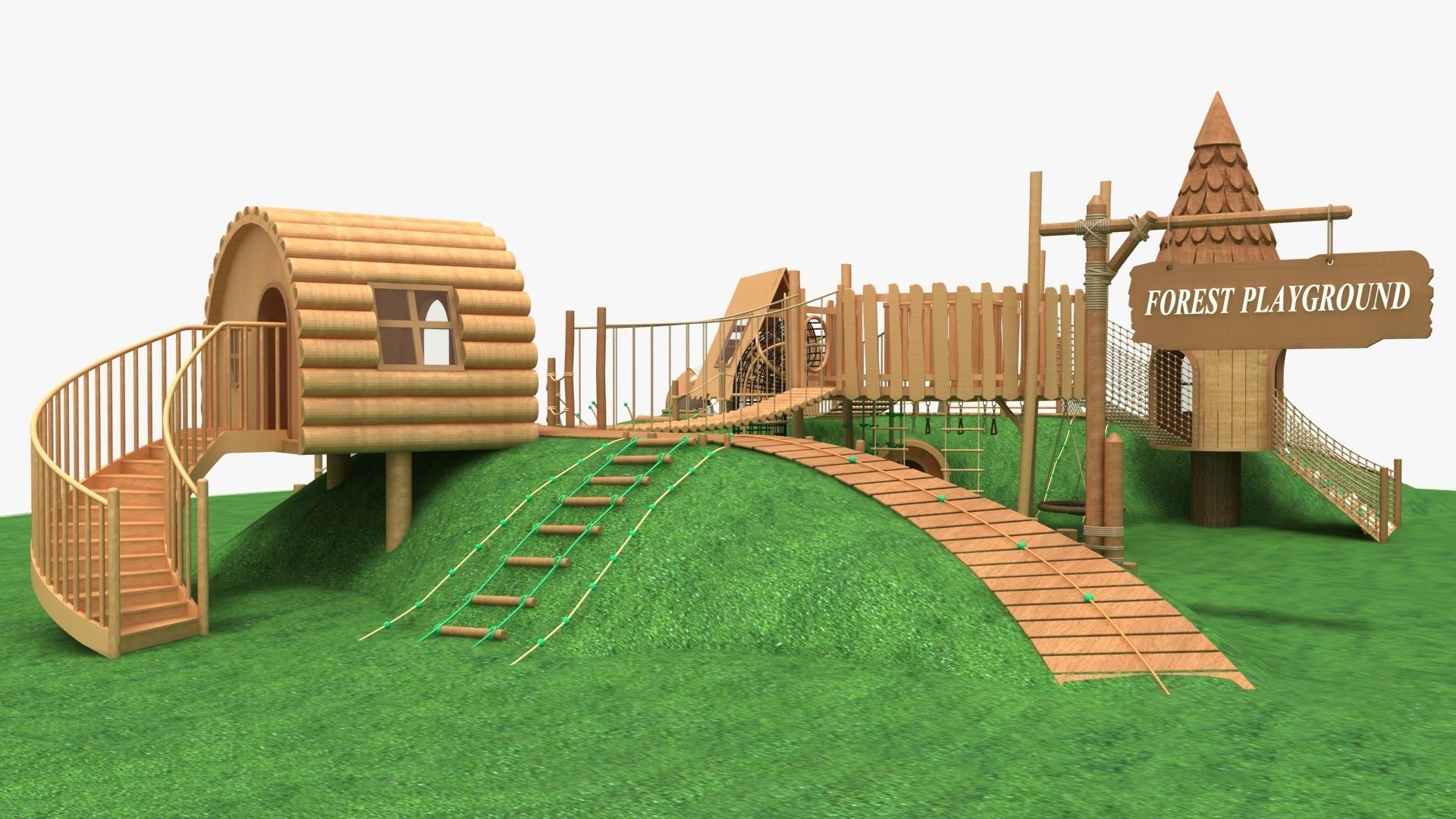 Forest Playground 3D model | CGTrader