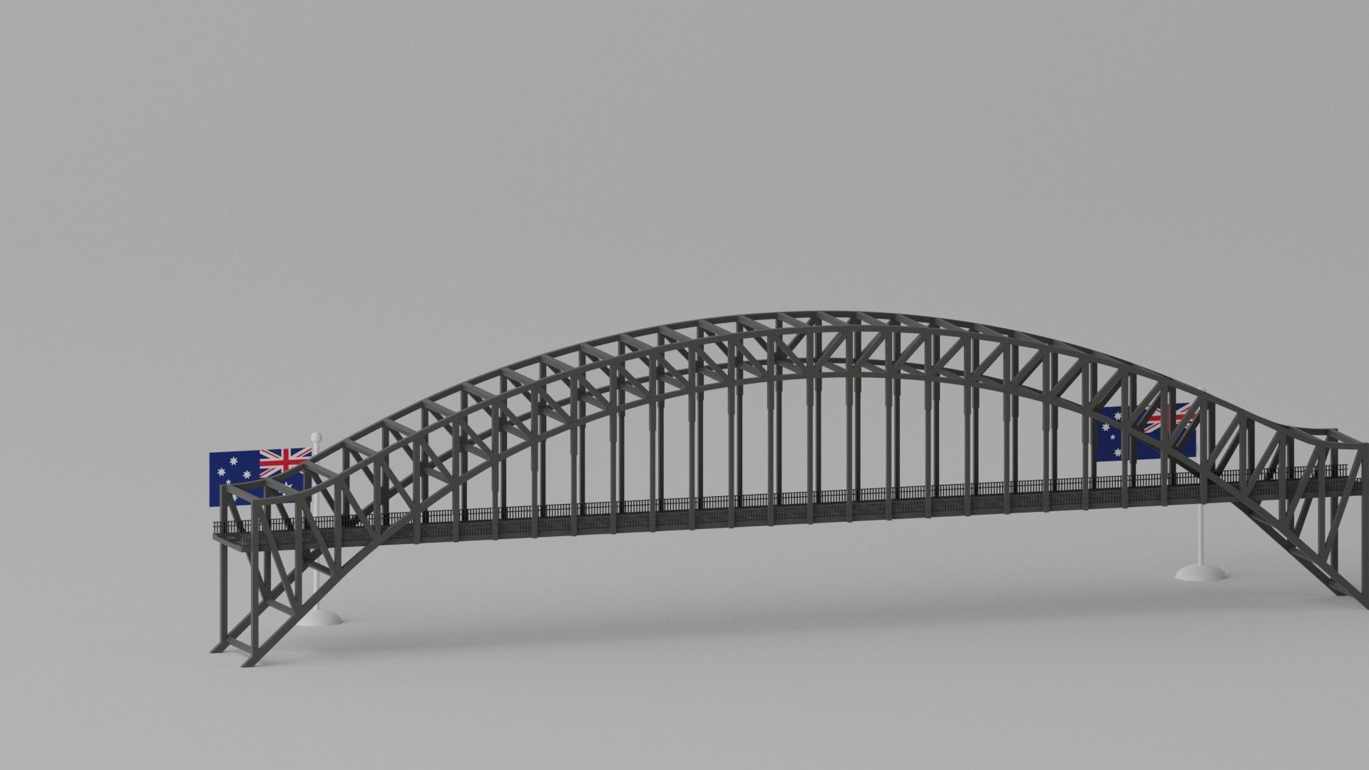 3D model Sydney Harbour Bridge Australia VR / AR / low-poly | CGTrader