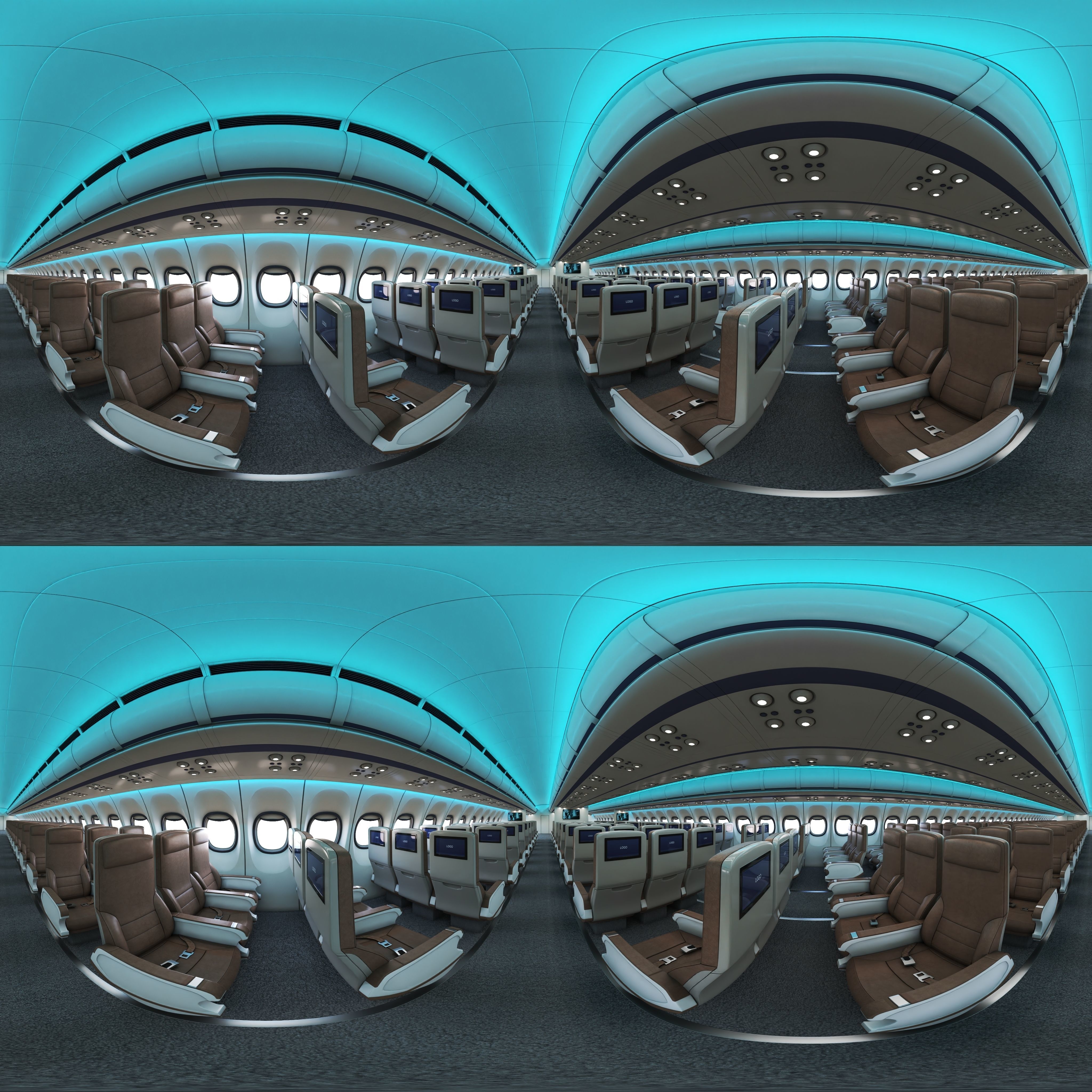 Airplane Interior Cabin 3D model | CGTrader
