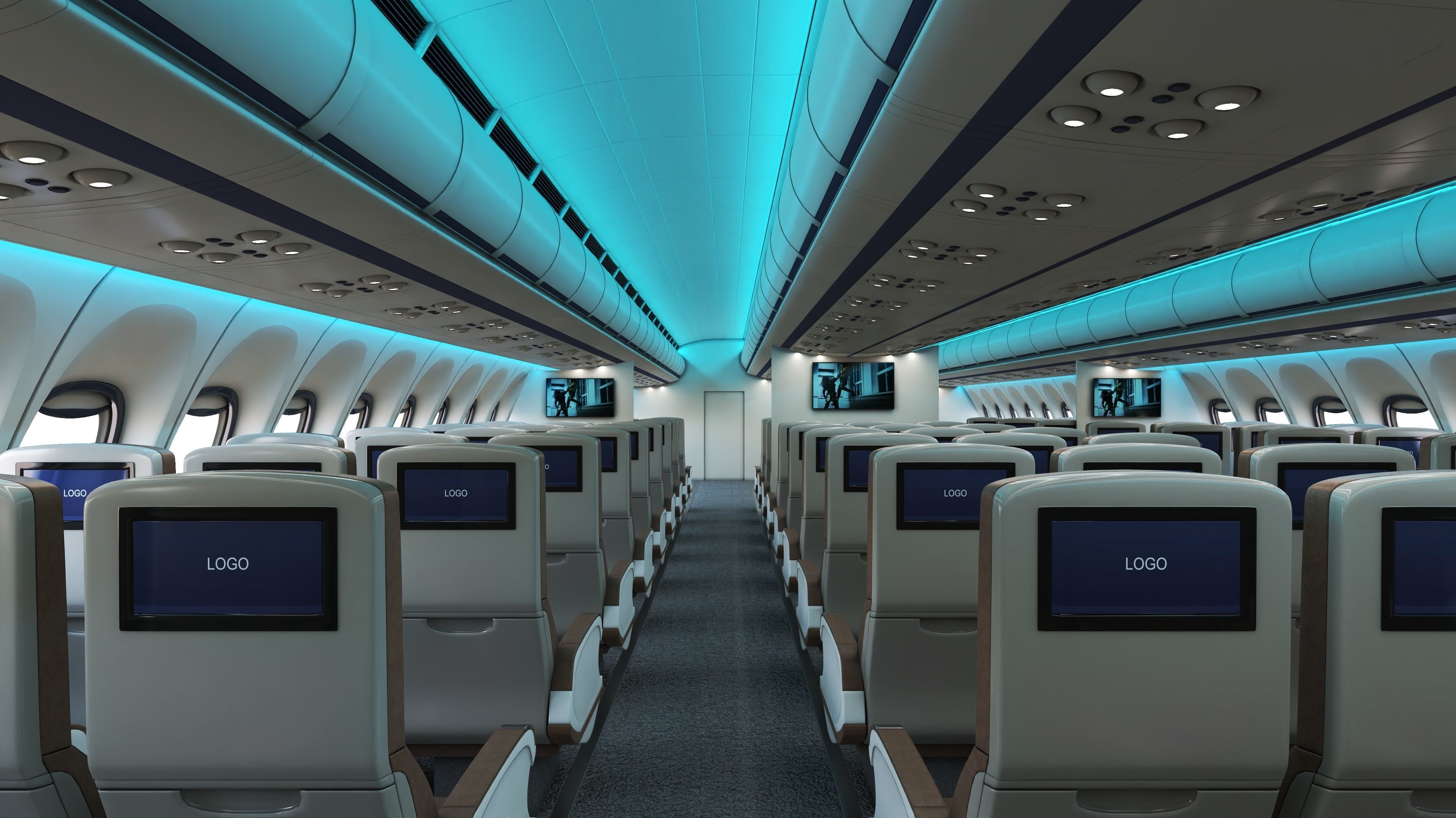 Airplane Interior Cabin 3D model | CGTrader