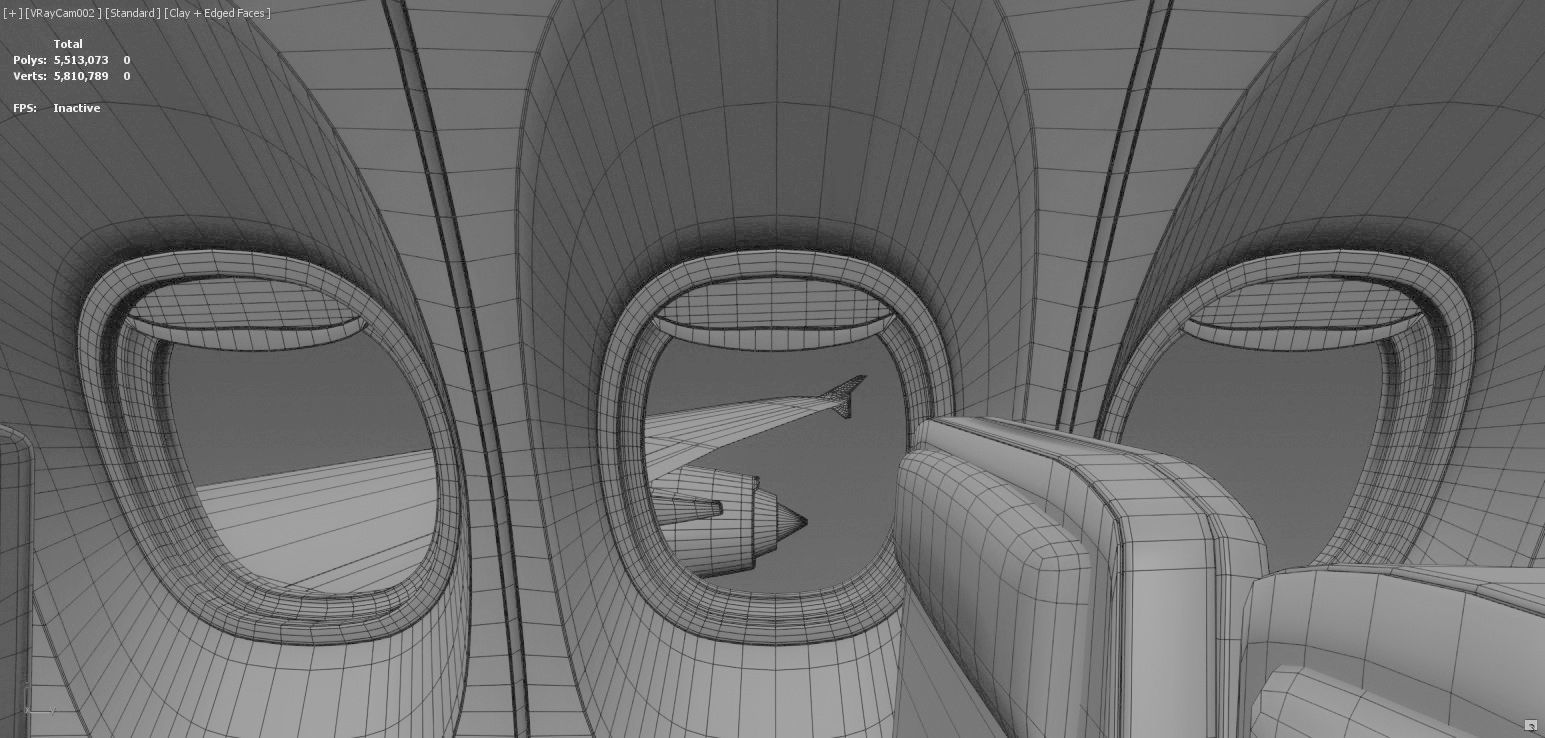 Airplane Interior Cabin 3D model | CGTrader
