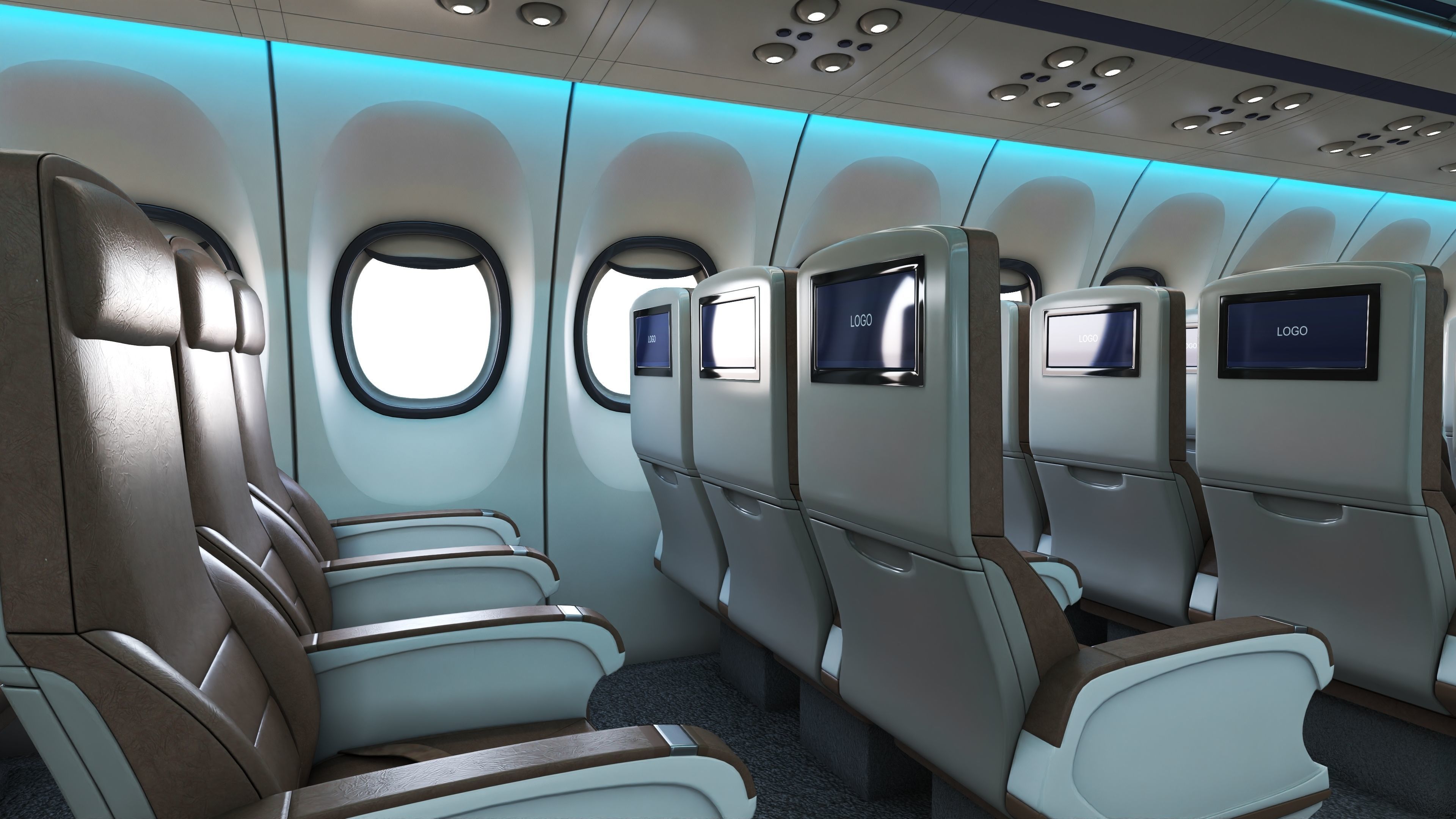 Airplane Interior Cabin 3D model | CGTrader
