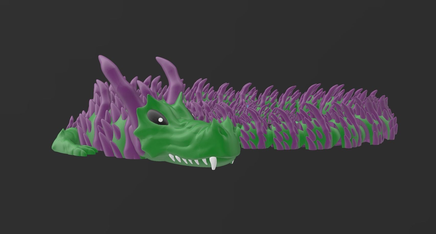 articulated spiked dragon 3D model 3D printable | CGTrader