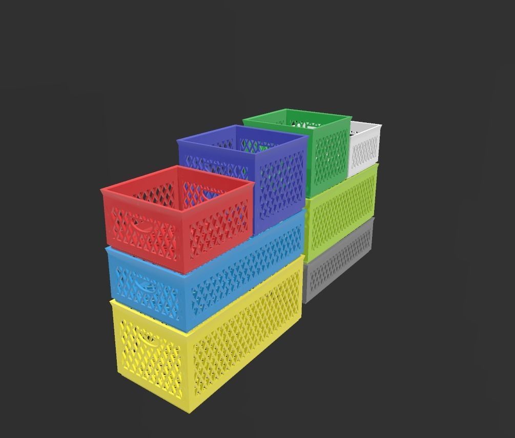 Stackable Storage Crates 3d Model 3d Printable Cgtrader
