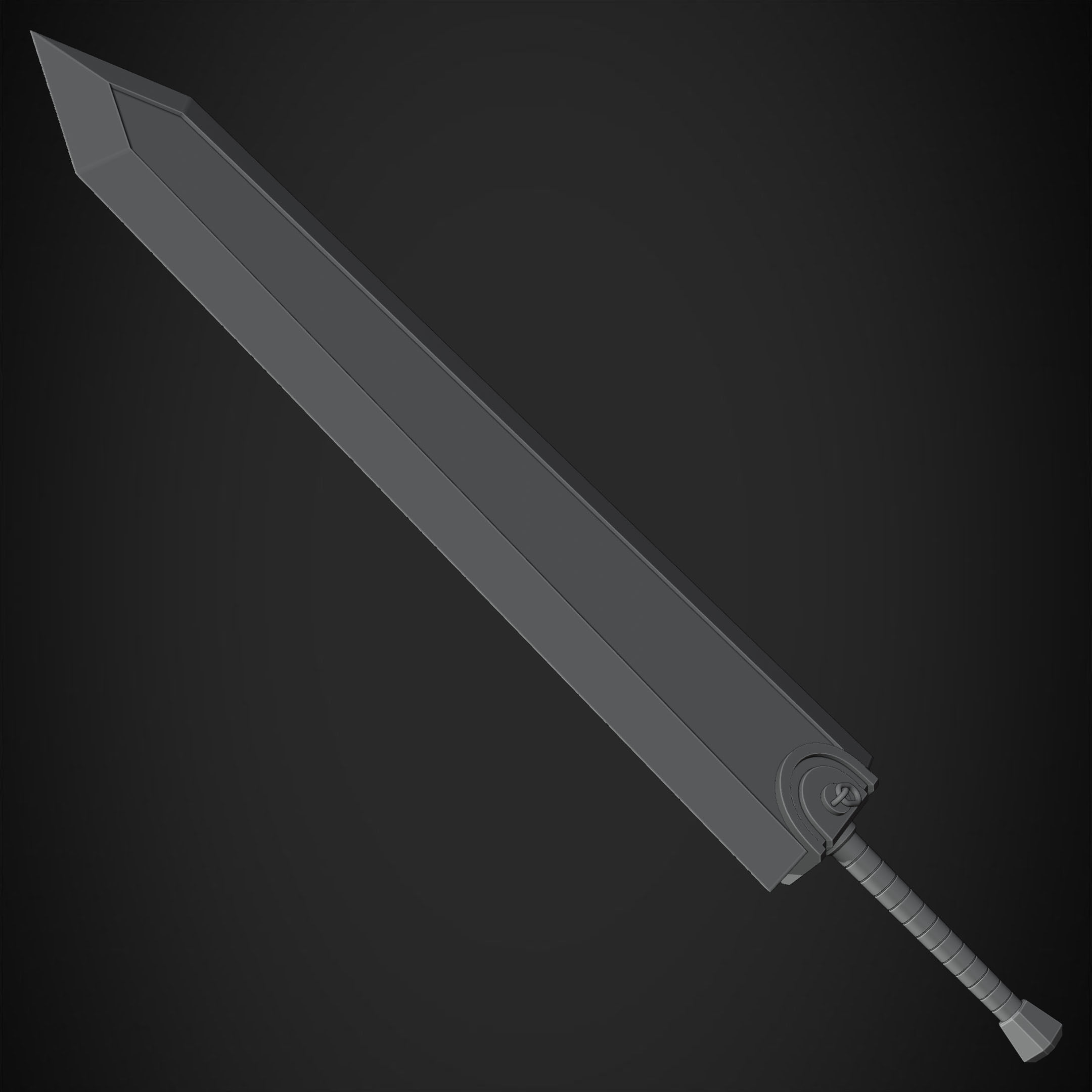 Berserk Guts Dragon Slayer Sword for Cosplay 3D model 3D printable ...