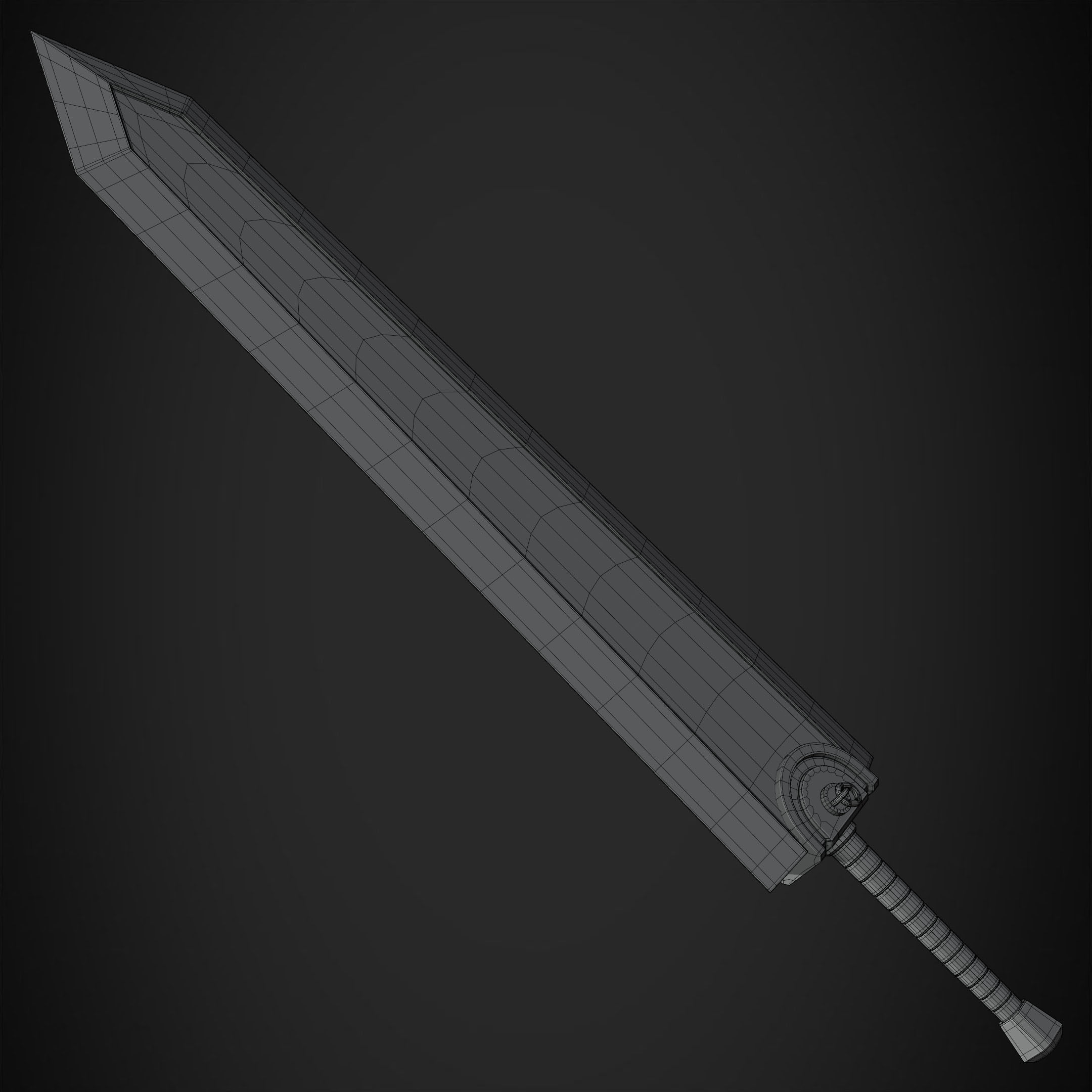 Berserk Guts Dragon Slayer Sword for Cosplay 3D model 3D printable | CGTrader