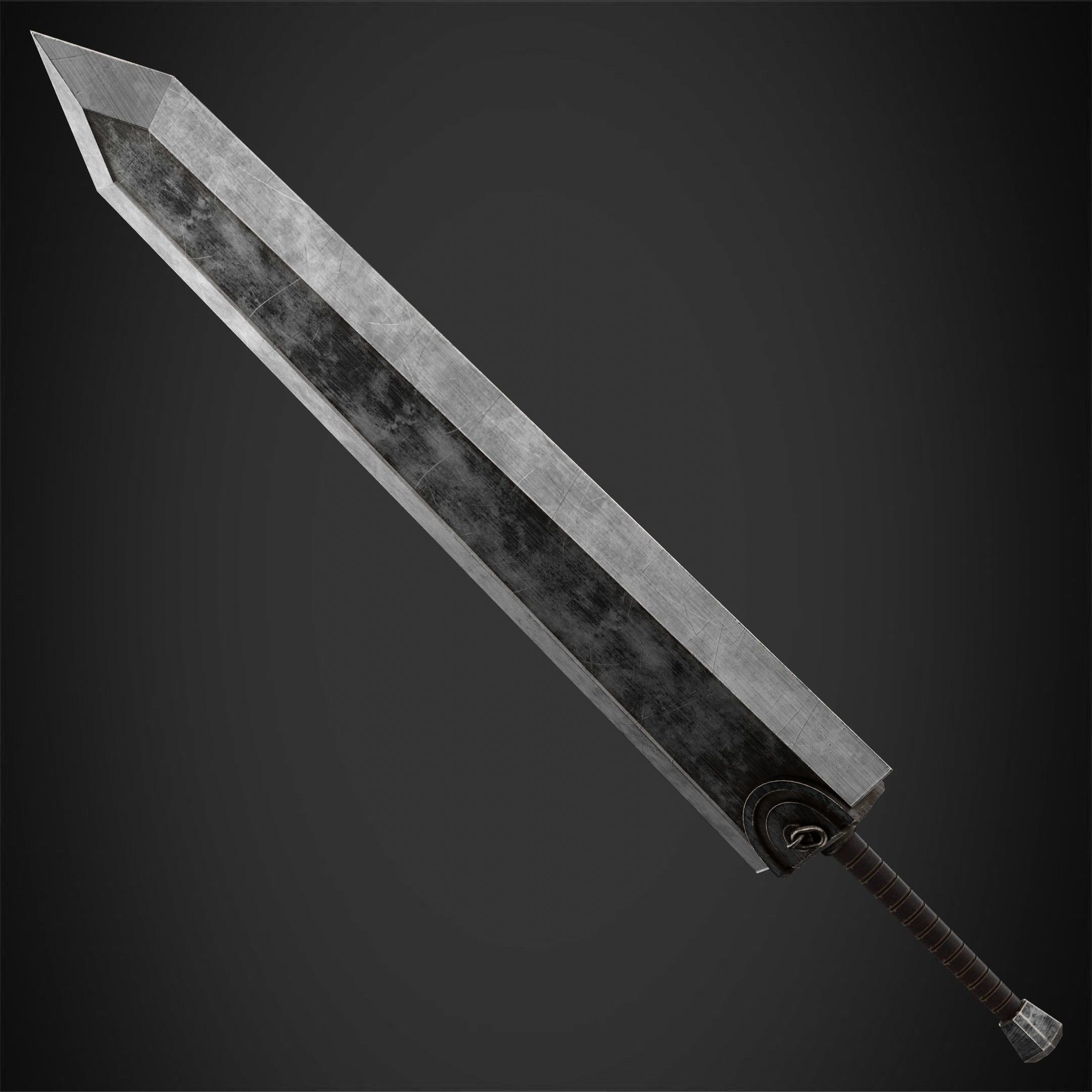 Berserk Guts Dragon Slayer Sword for Cosplay 3D model 3D printable ...