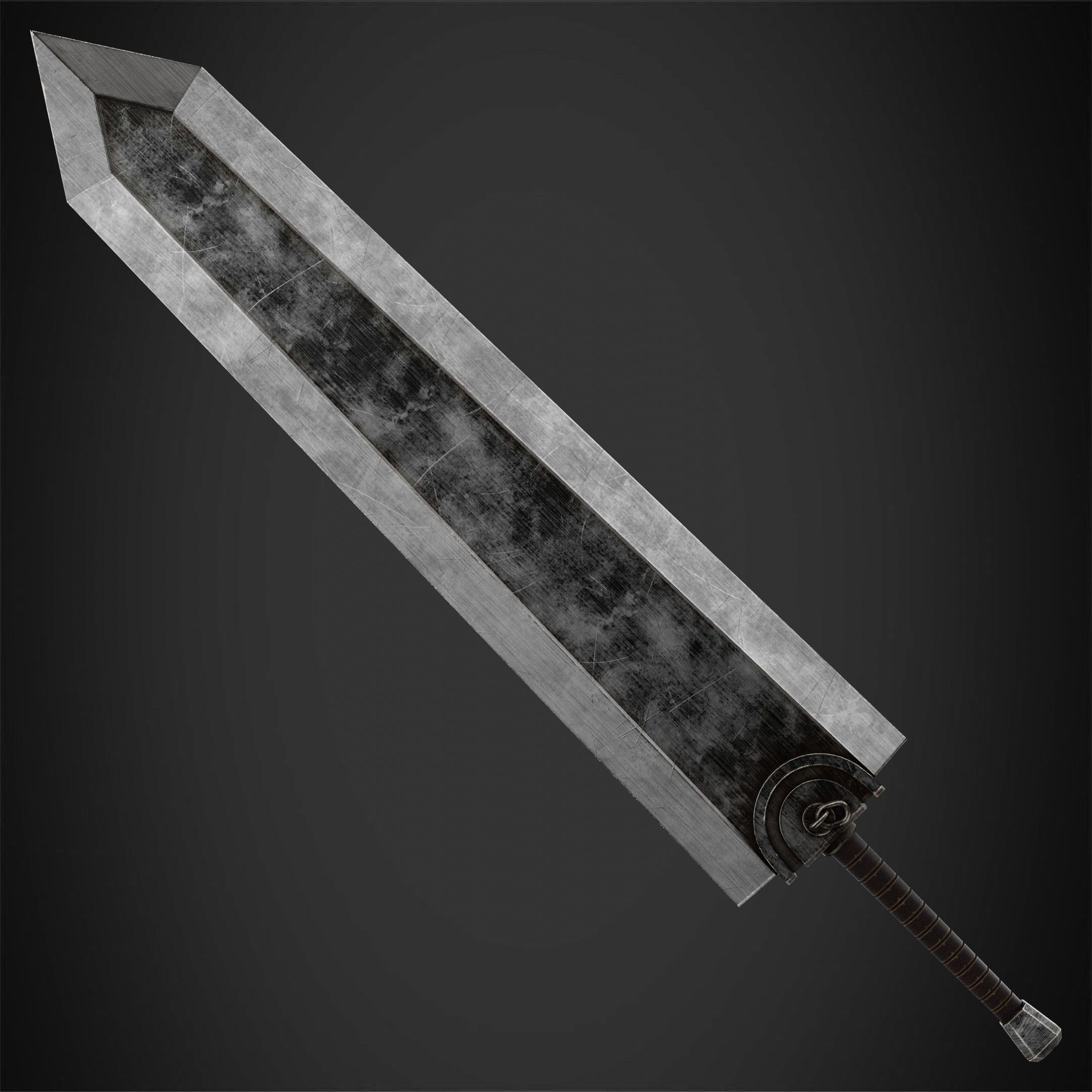 Berserk Guts Dragon Slayer Sword for Cosplay 3D model 3D printable | CGTrader