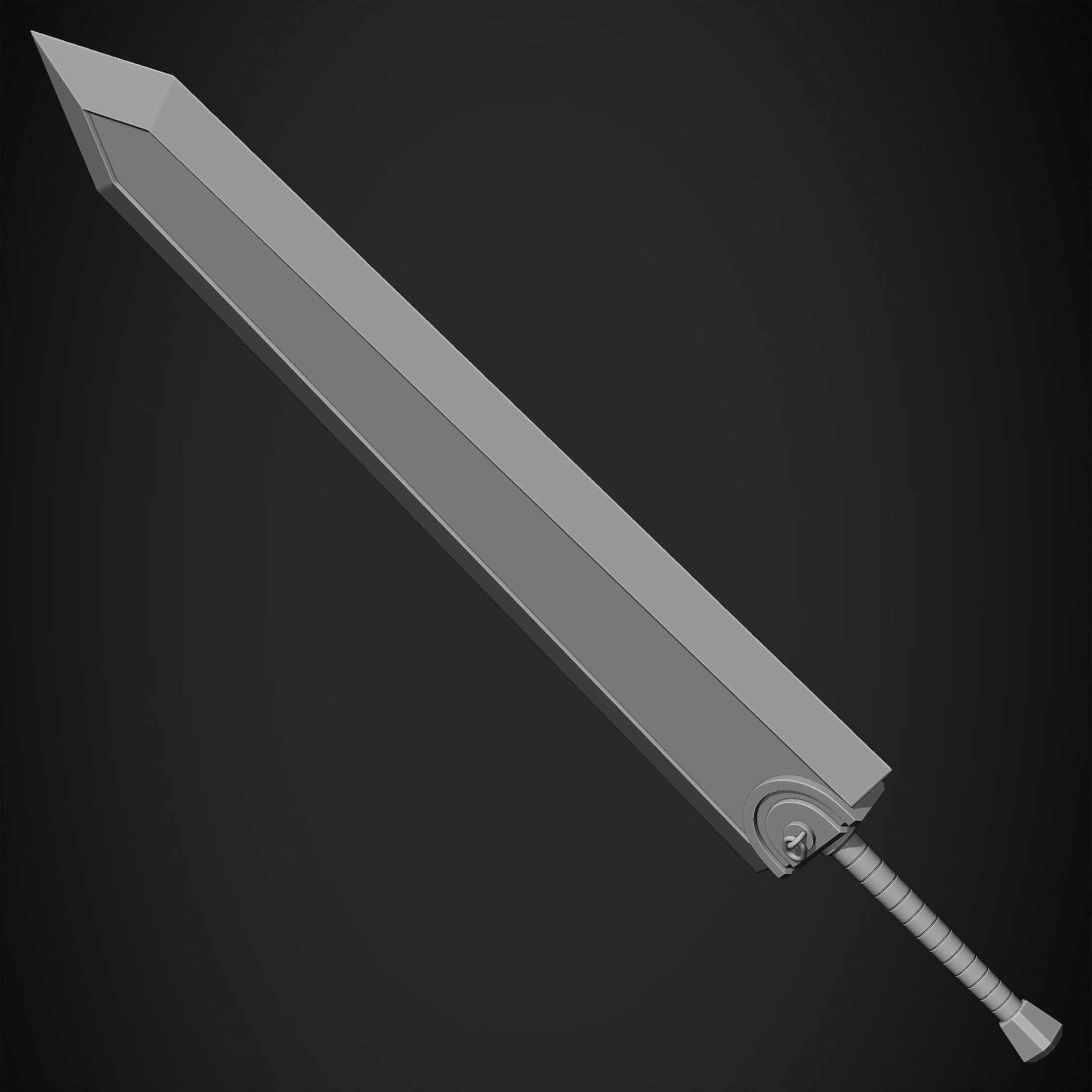 Berserk Guts Dragon Slayer Sword for Cosplay 3D model 3D printable ...