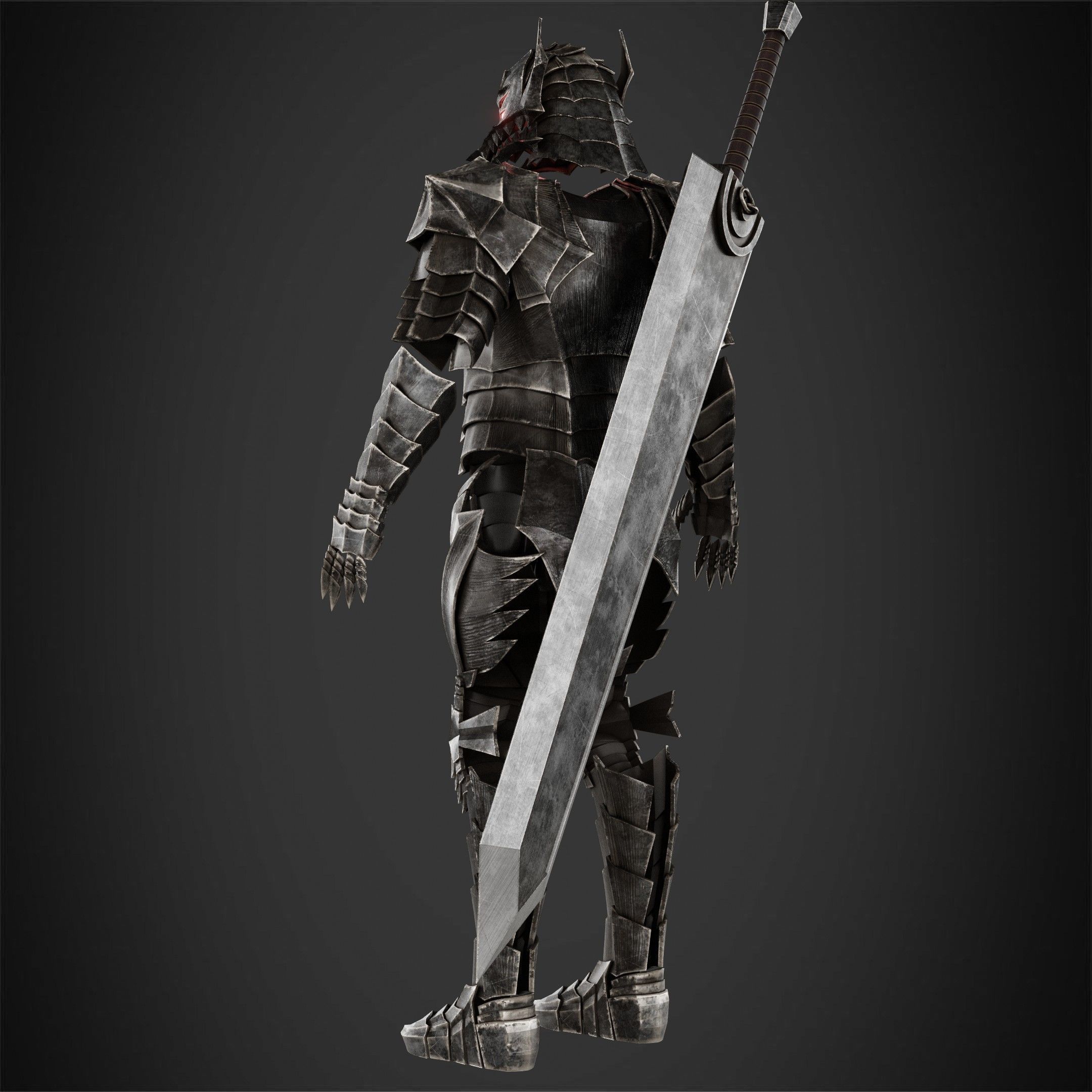 Guts Berserker Full Armor with Dragon Slayer Sword for Cosplay 3D Model Collection 3D printable ...