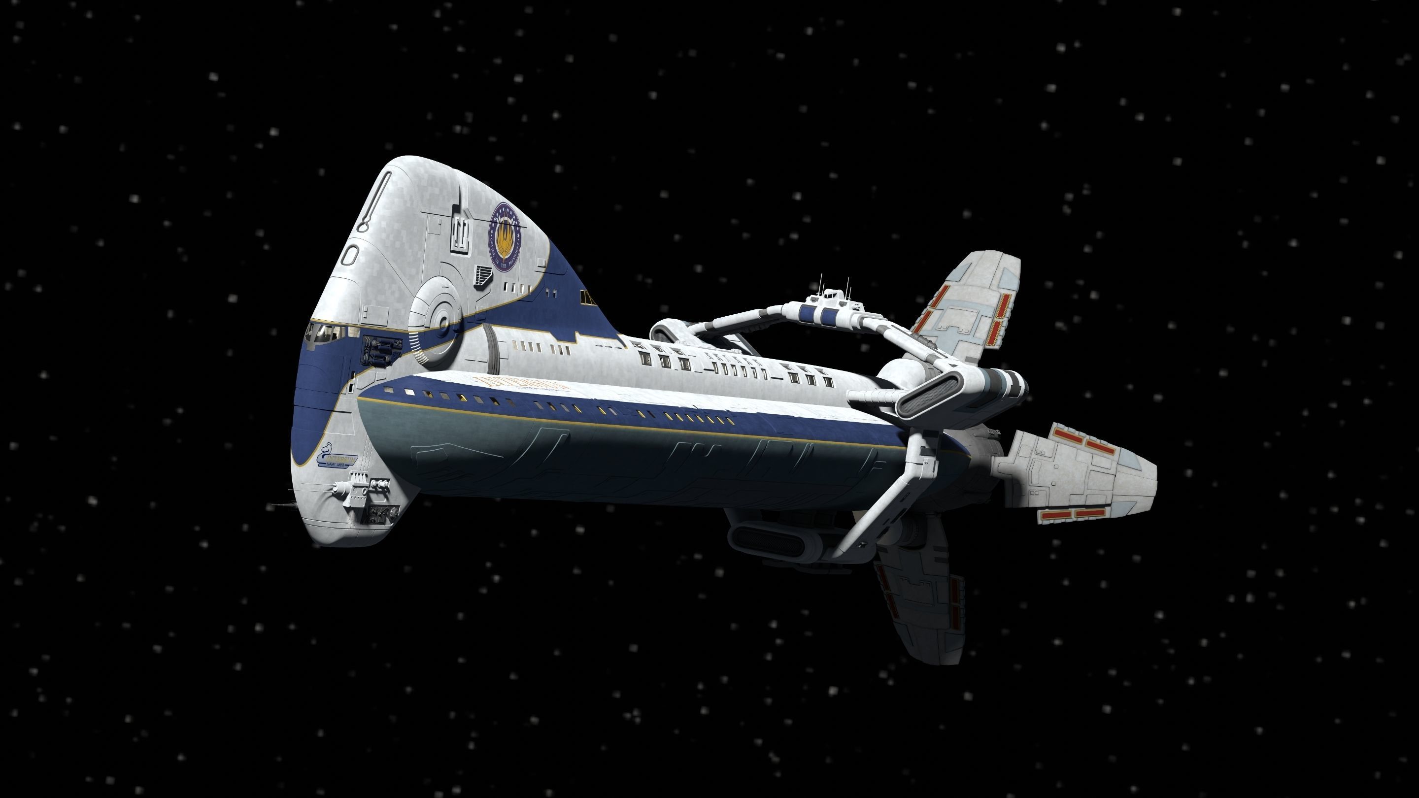 Battlestar Galactica - Colonial One 3D model | CGTrader