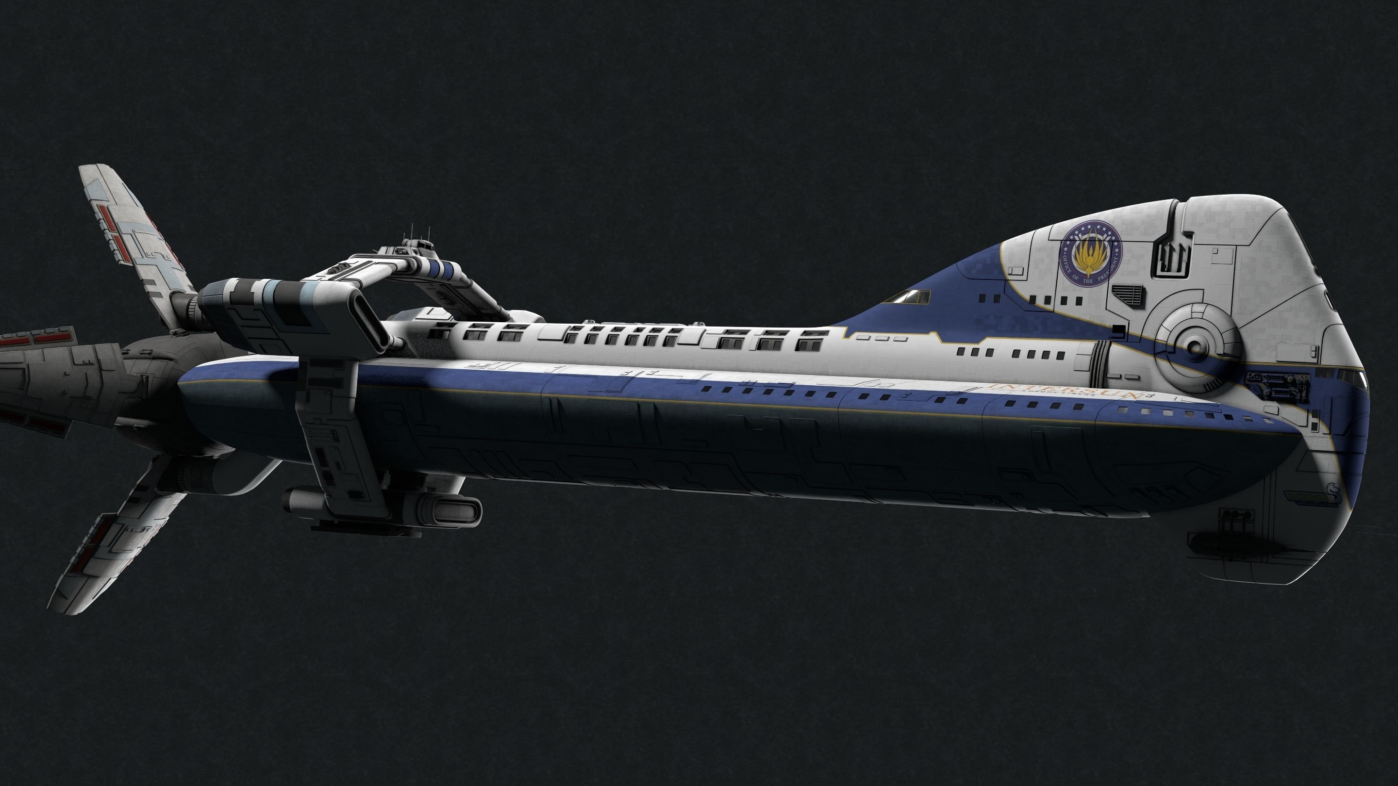 Battlestar Galactica - Colonial One 3D model | CGTrader