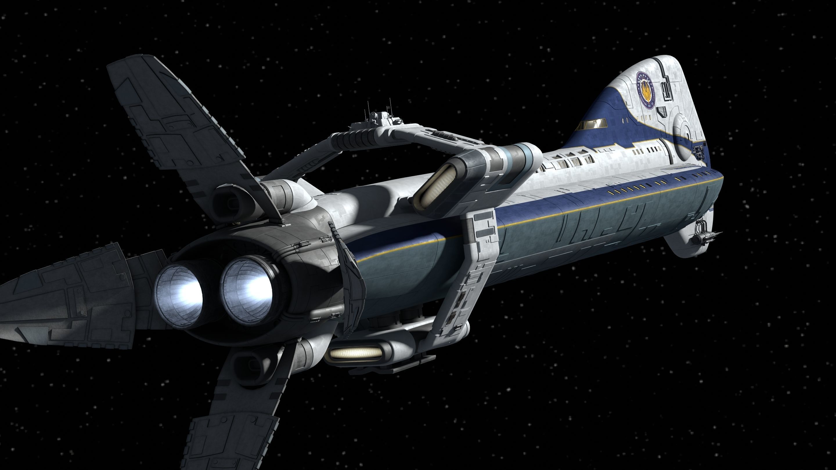 Battlestar Galactica - Colonial One 3D model | CGTrader