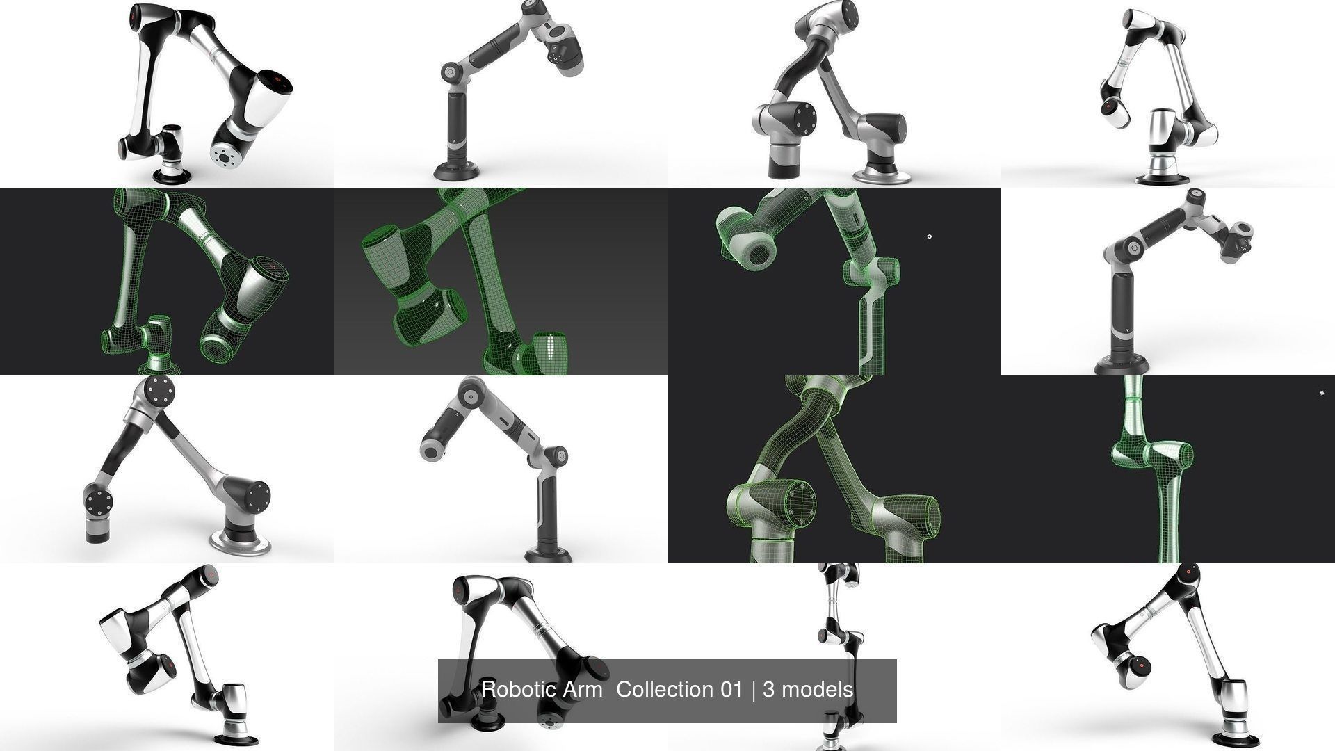 Robotic Arm Collection 01 VR / AR / low-poly | CGTrader