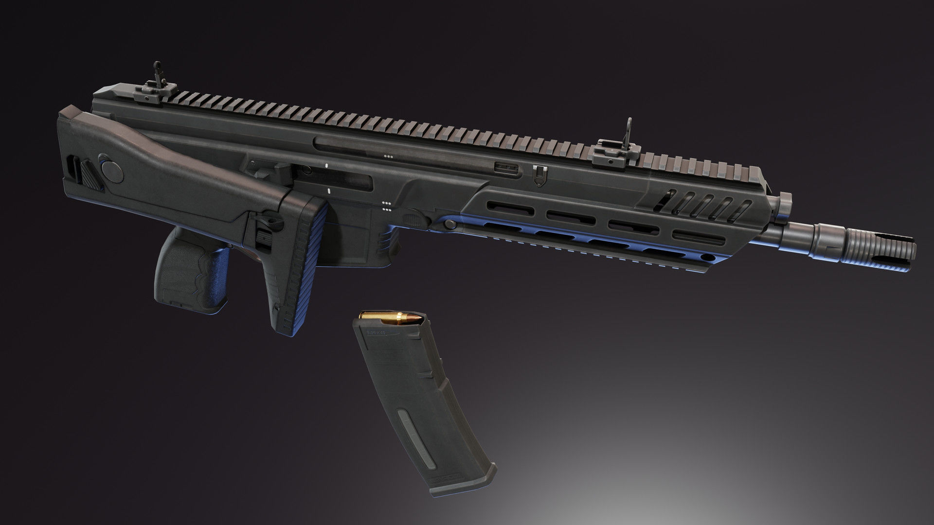 3D model Hk433 Assault Rifle VR / AR / low-poly | CGTrader