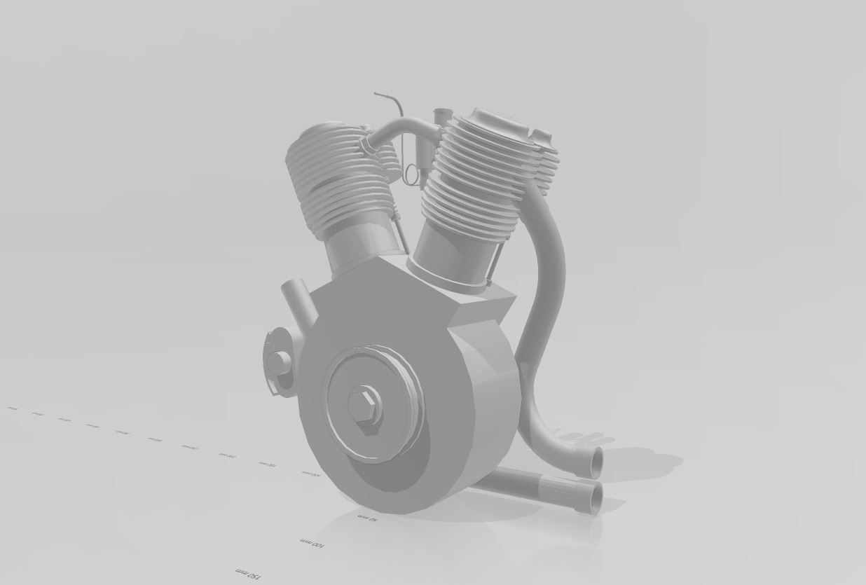 1912 Zenith Motorcycle Engine 3d printed model 3D model 3D printable ...