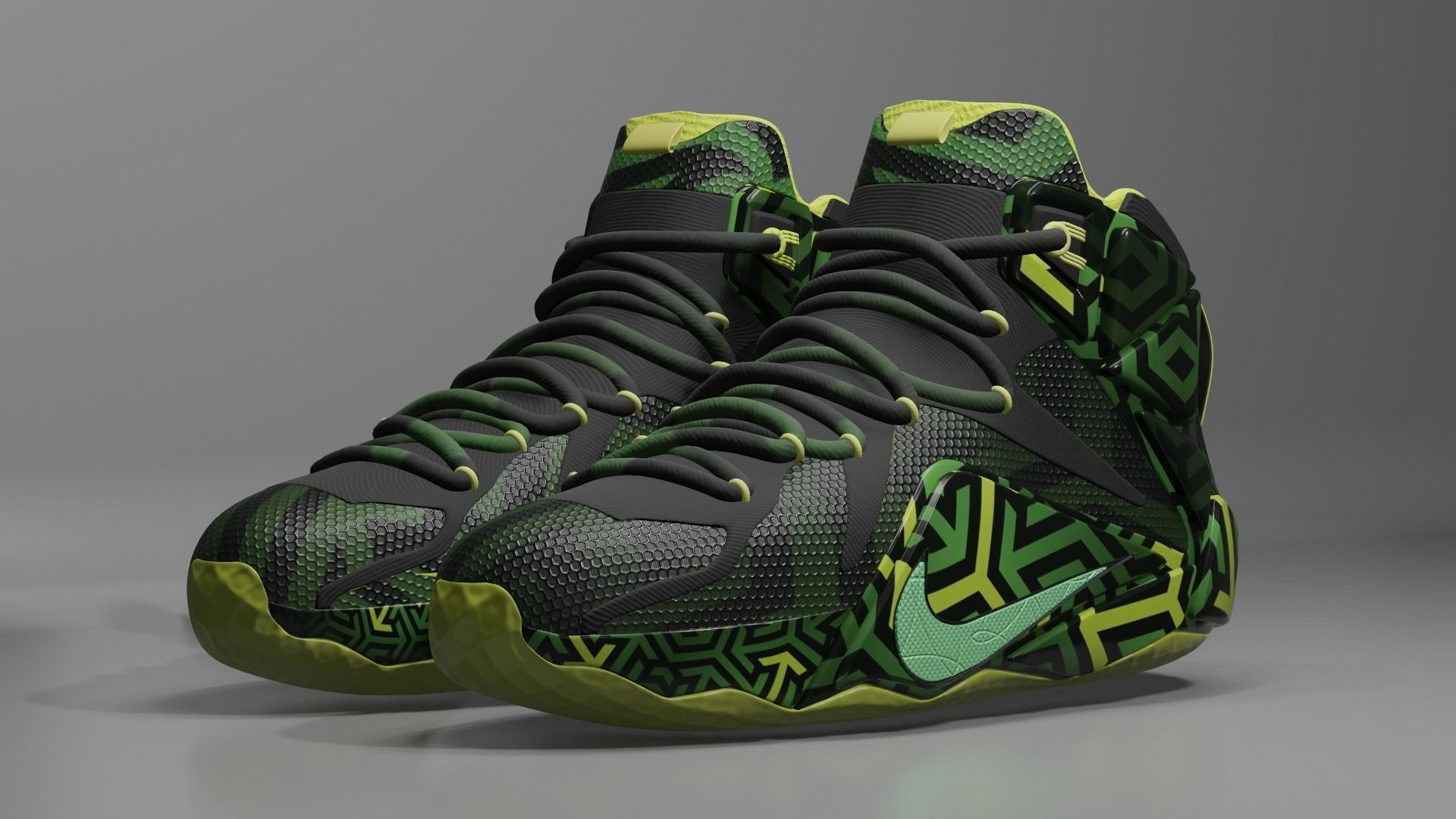 Nike Lebron neo green 3D model | CGTrader