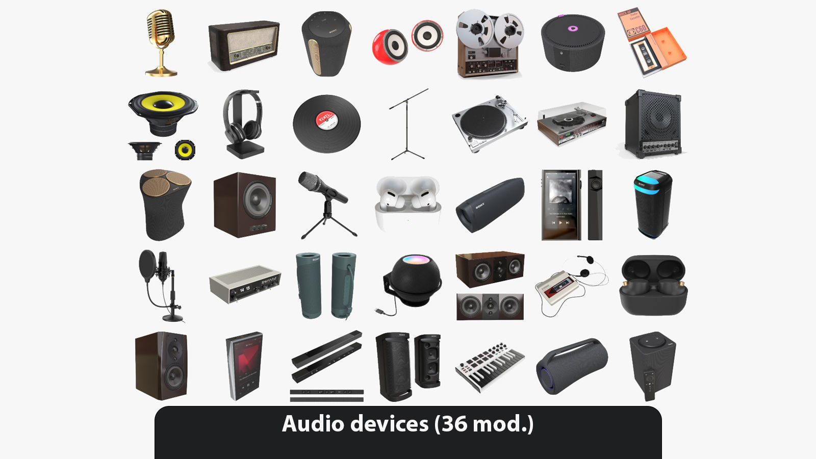 Audio devices and accessories 3D model | CGTrader