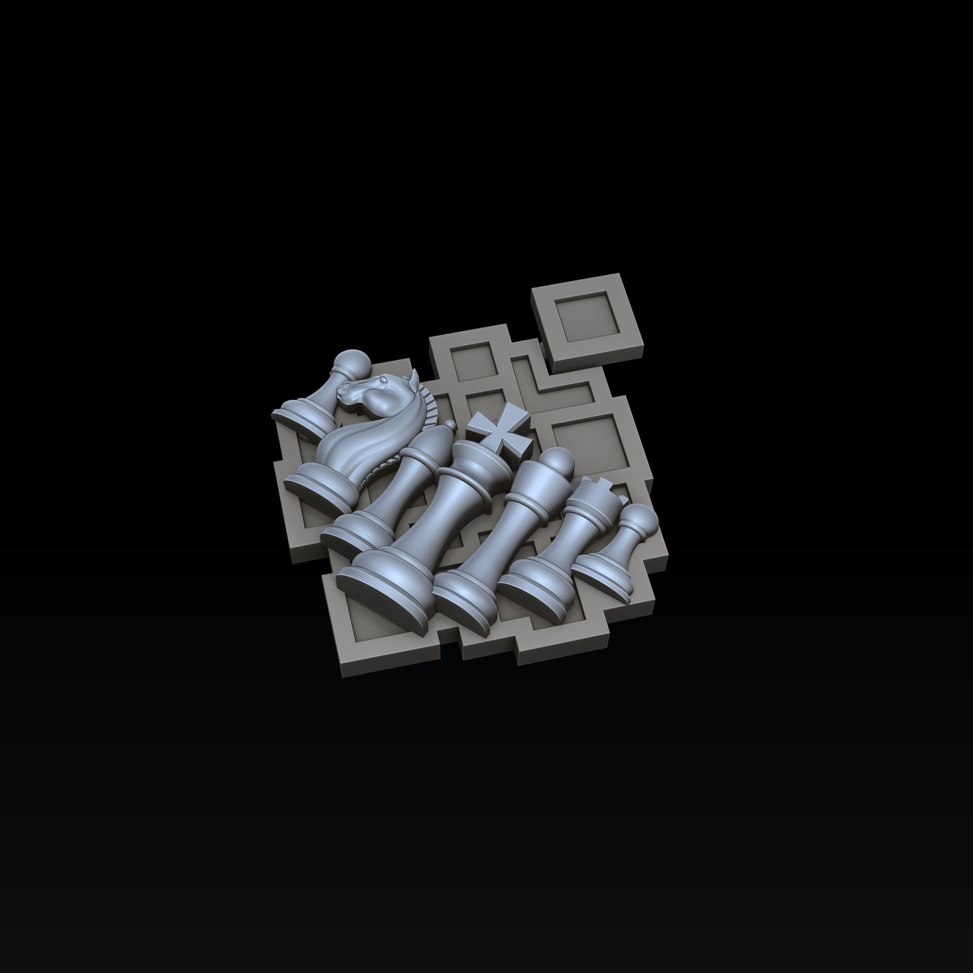 Jewelry Chess Pendant With Enamel 3D model 3D printable | CGTrader