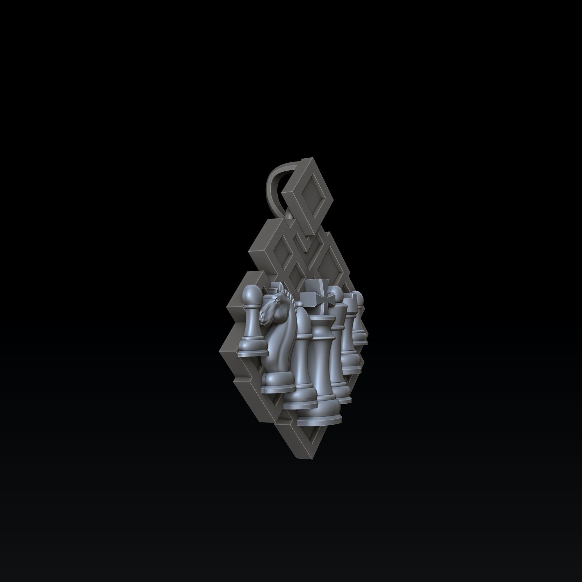 Jewelry Chess Pendant With Enamel 3D model 3D printable | CGTrader