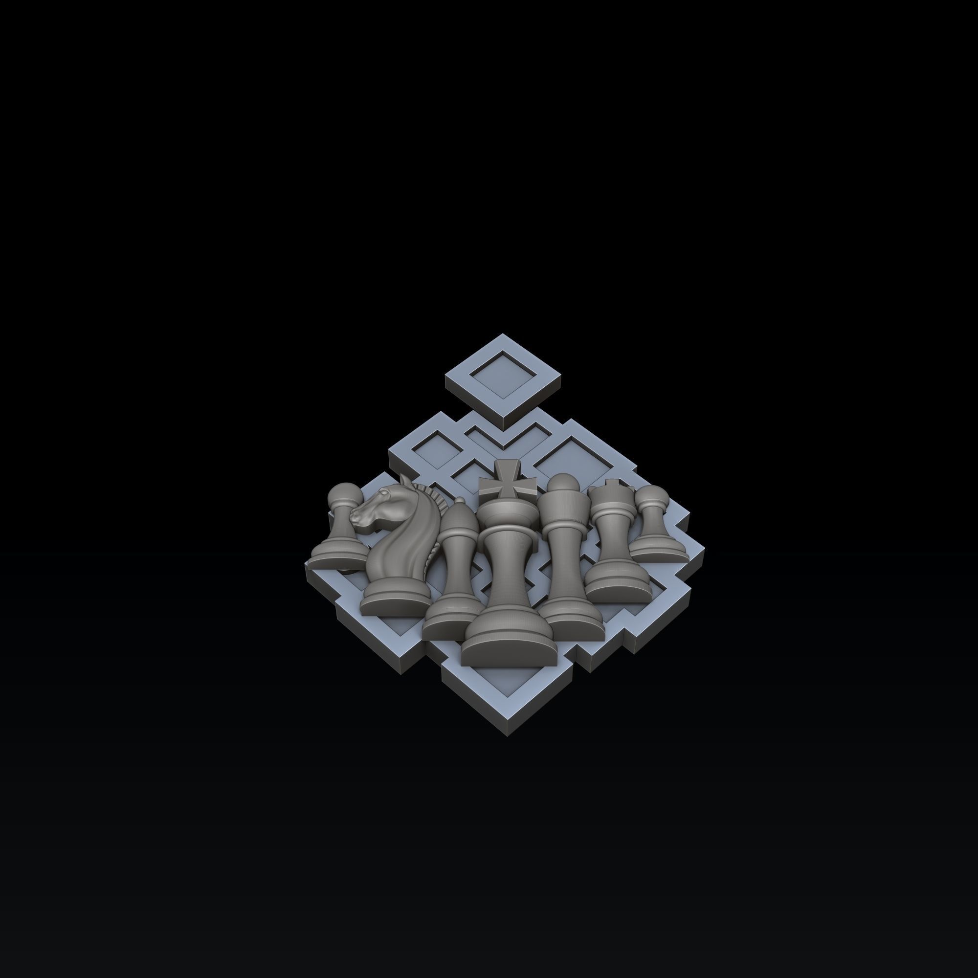 Jewelry Chess Pendant With Enamel 3D model 3D printable | CGTrader