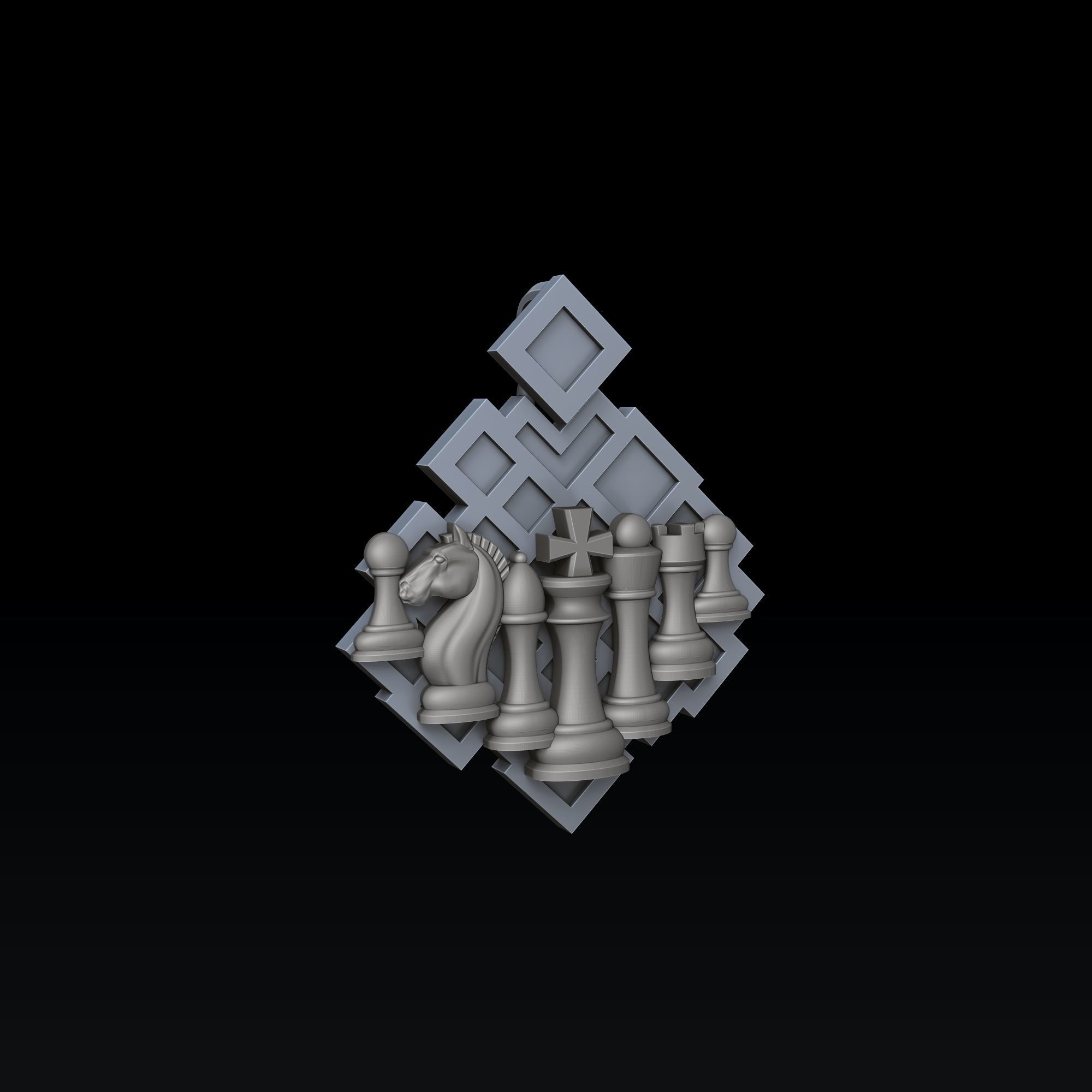 Jewelry Chess Pendant With Enamel 3D model 3D printable | CGTrader