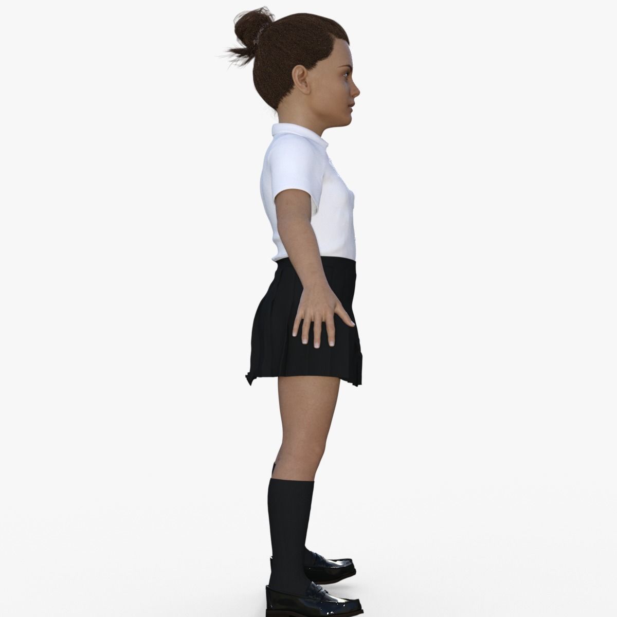 Realistic Teen Girl Rigged 3D model rigged | CGTrader