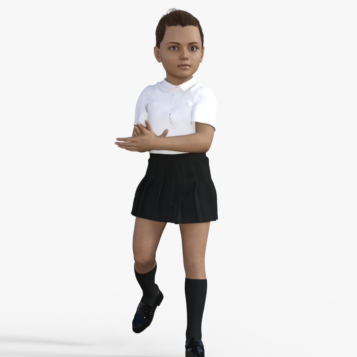 Realistic Teen Girl Rigged 3D model rigged | CGTrader