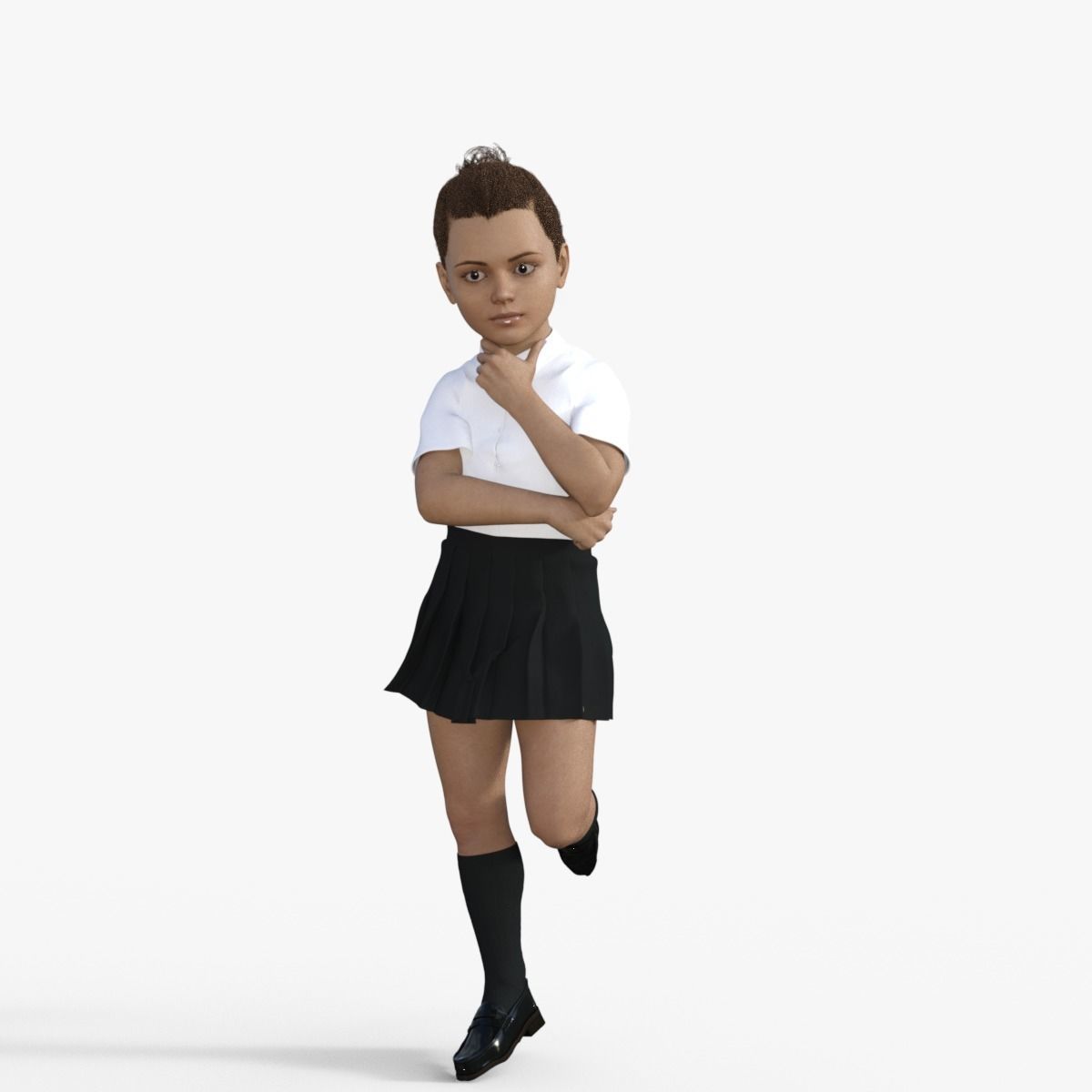 Realistic Teen Girl Rigged 3D model rigged | CGTrader
