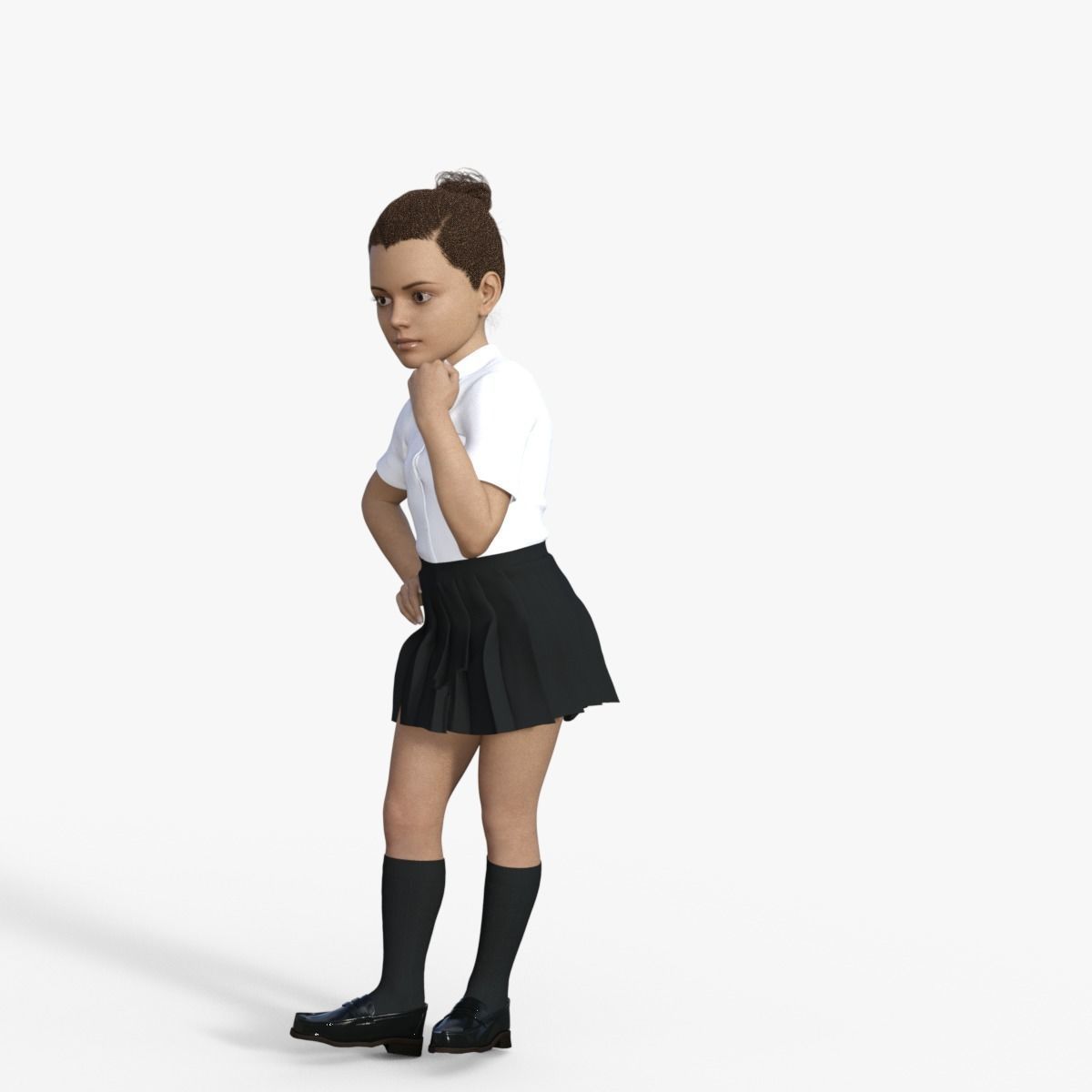 Realistic Teen Girl Rigged 3D model rigged | CGTrader