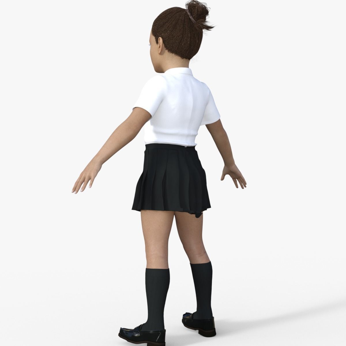 Realistic Teen Girl Rigged 3D model rigged | CGTrader
