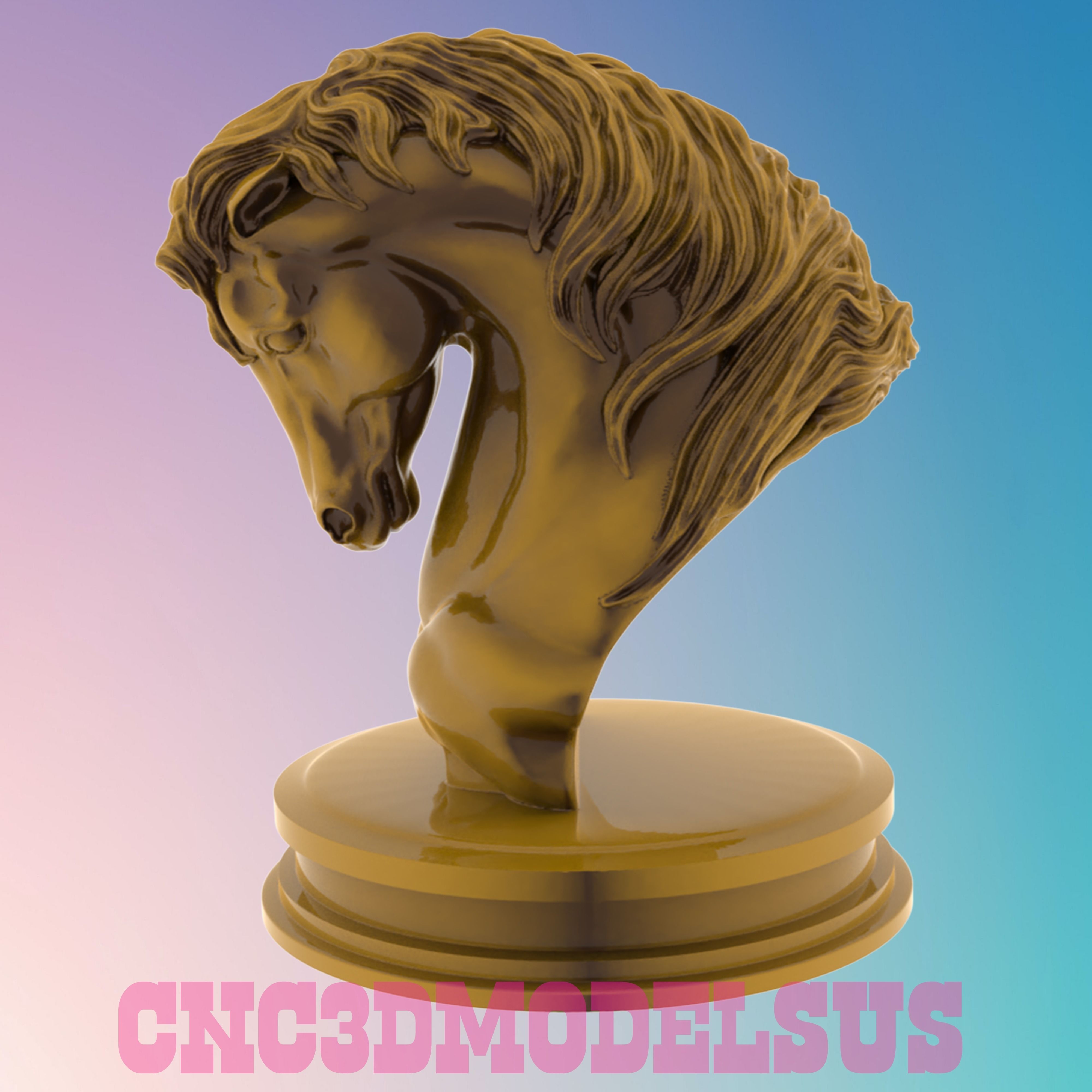 horse torso 3D MODEL STL FILE FOR CNC ROUTER LASER 3D model 3D ...