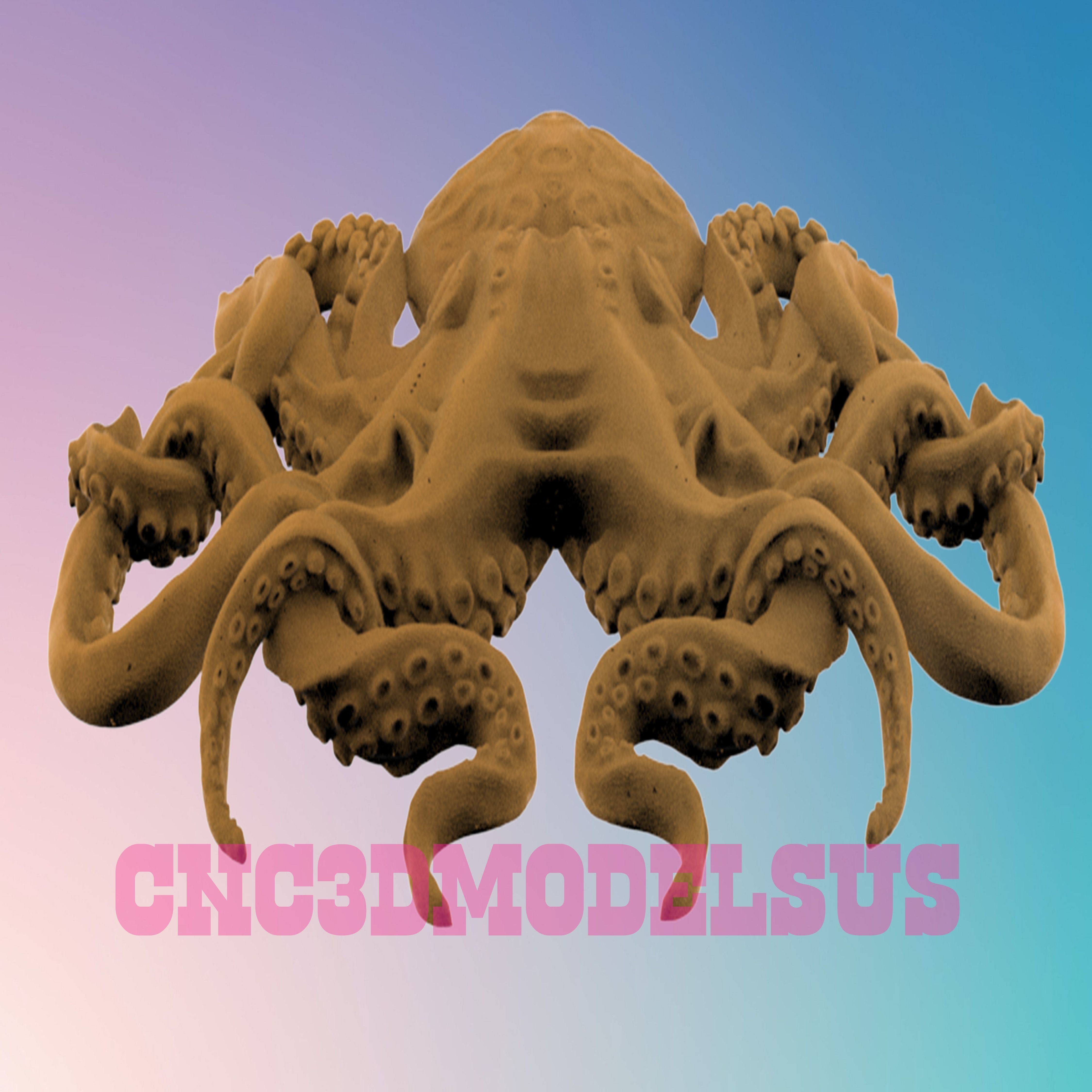 Octopus 3D MODEL STL FILE FOR CNC ROUTER LASER 3D model 3D printable ...