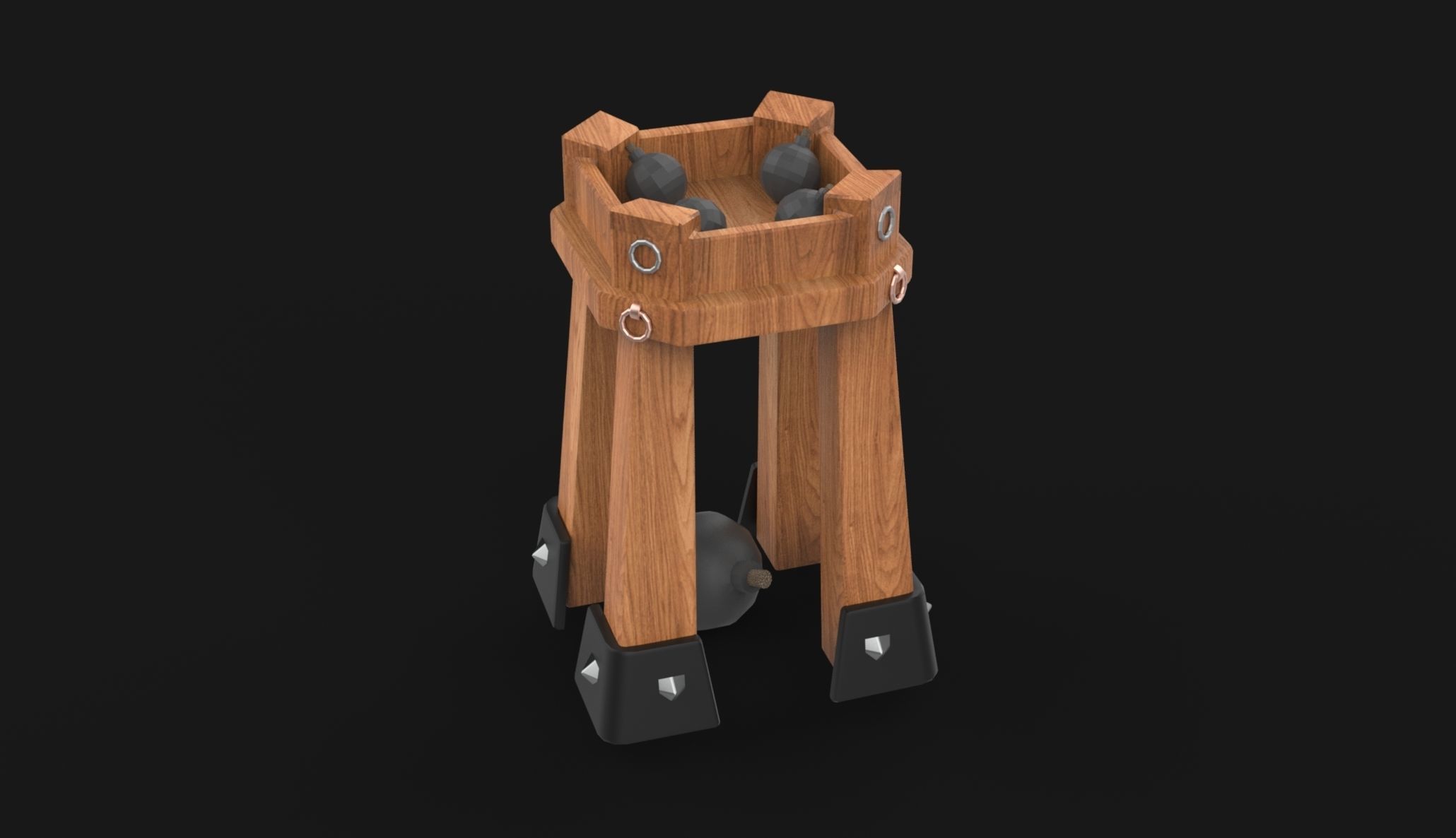 Bomb Tower 3D model animated | CGTrader