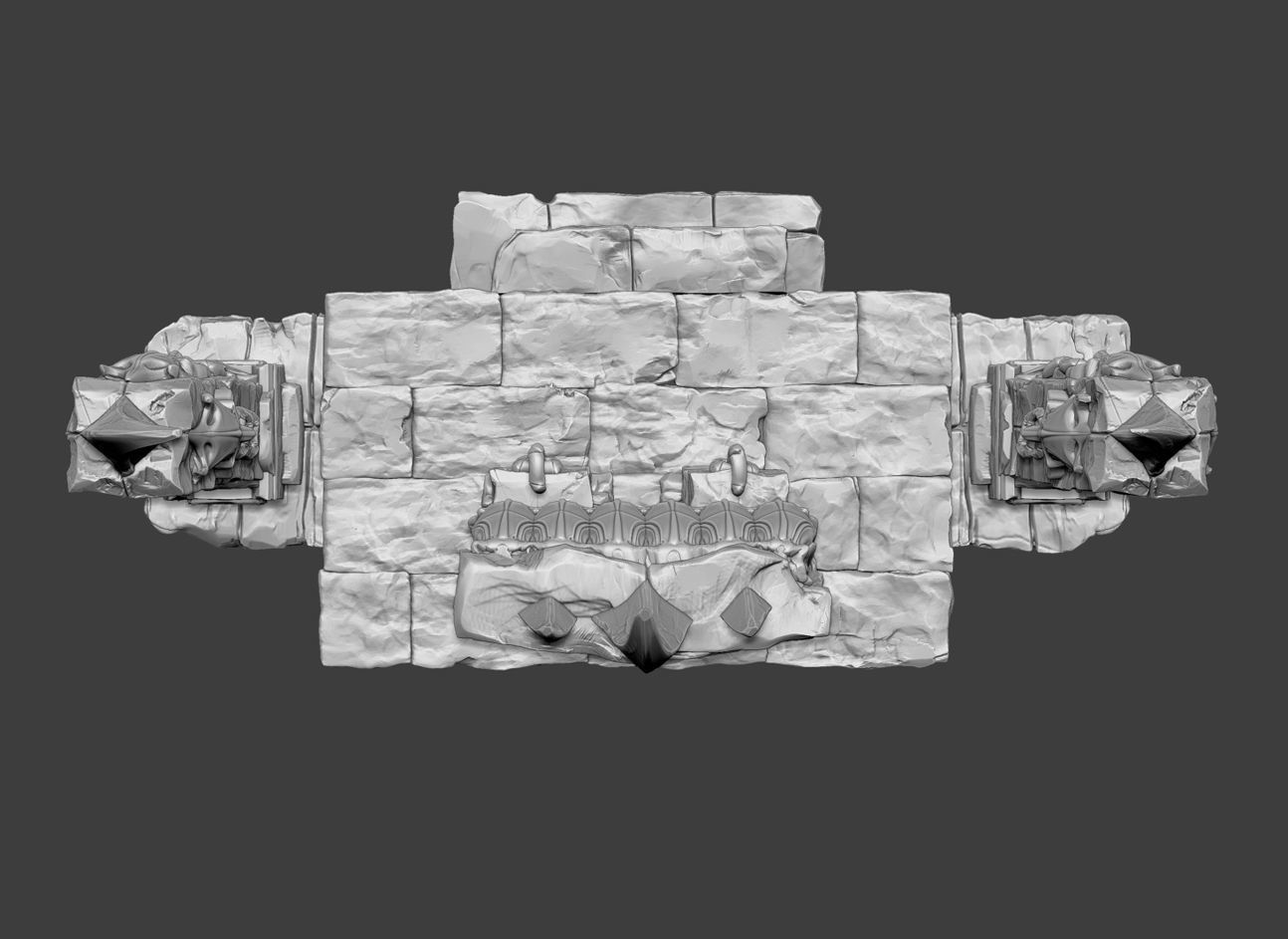 Doom wall Altar with stairs Tabletop Environment 3D model 3D printable ...