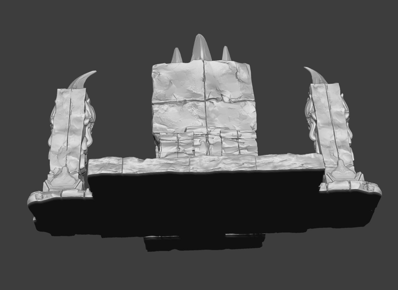 Doom wall Altar with stairs Tabletop Environment 3D model 3D printable ...