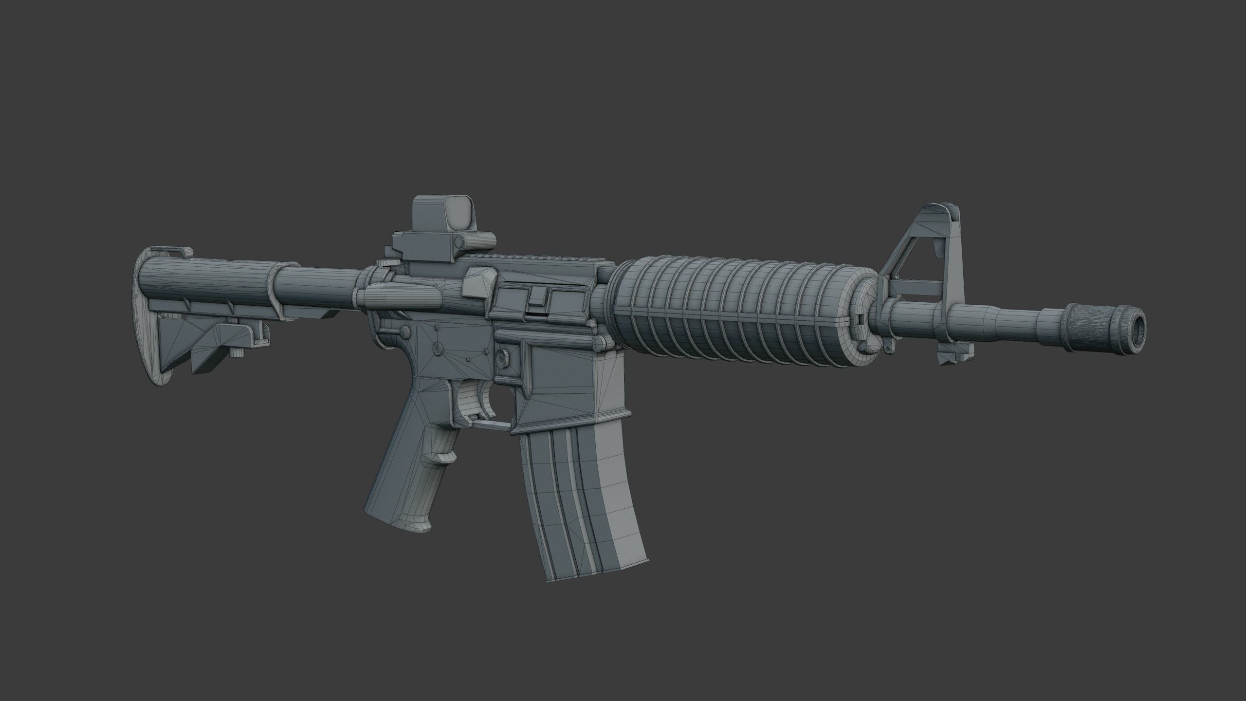 3d assault rifle weapon free VR / AR / low-poly 3D model | CGTrader